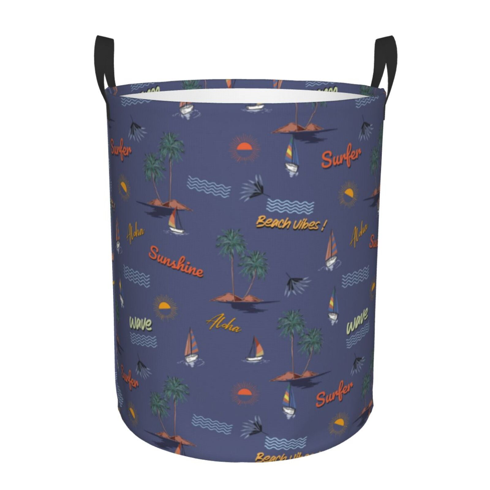 Laundry Basket, Summer Beach Island Waterproof Laundry Hamper With ...