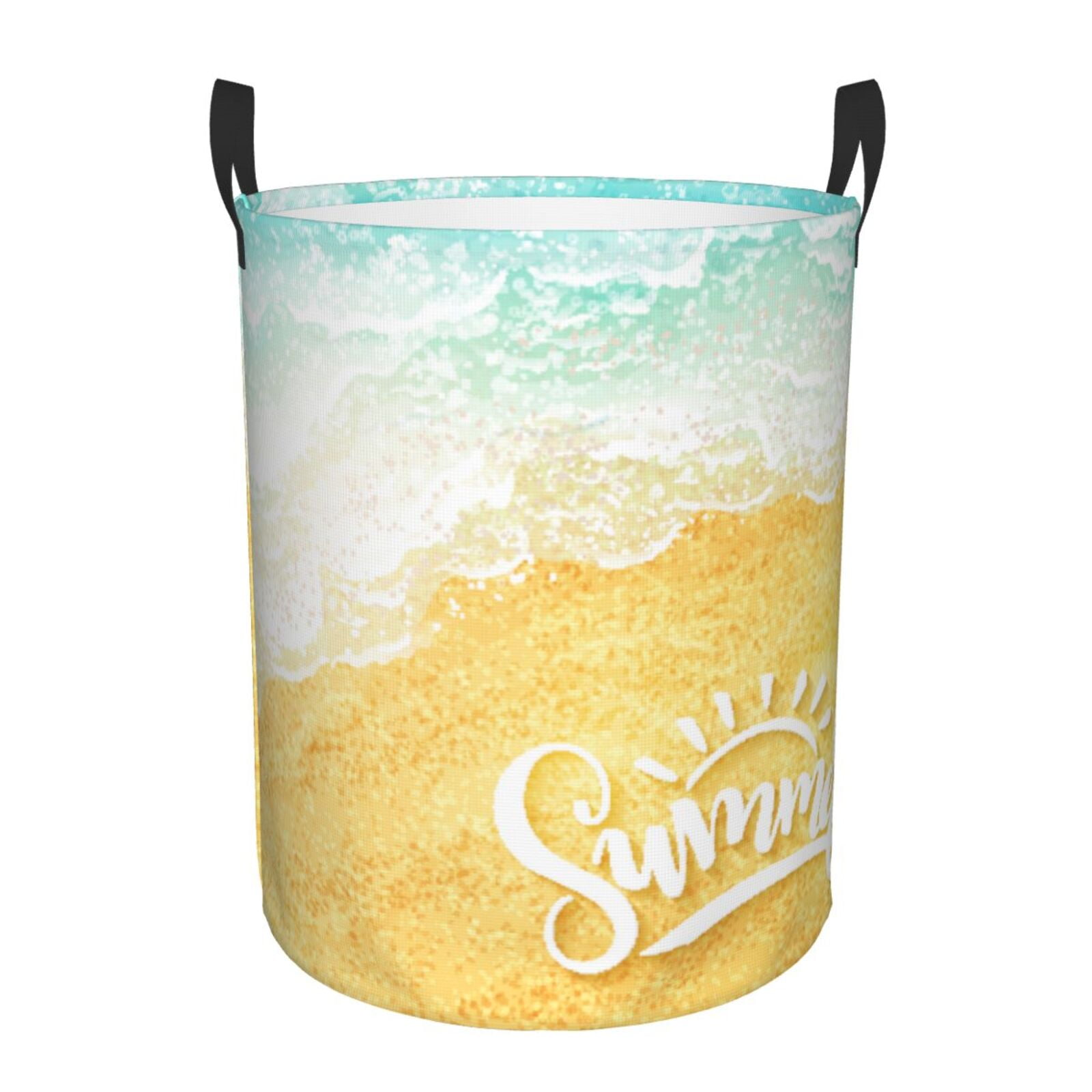 Laundry Basket, Summer Beach Laundry Hamper Waterproof Laundry Bag ...