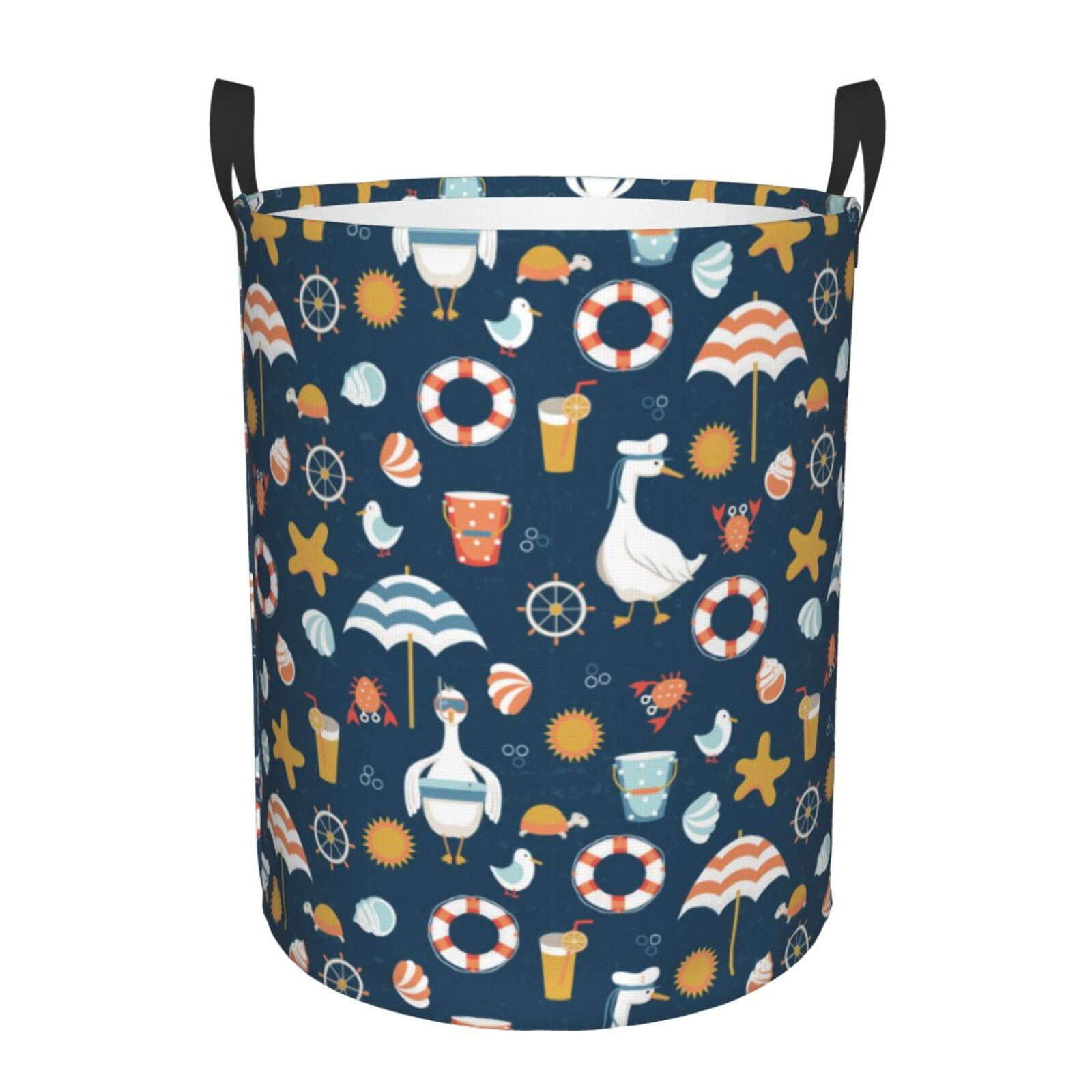 Laundry Basket, Summer Duck Waterproof Laundry Hamper With Padded ...