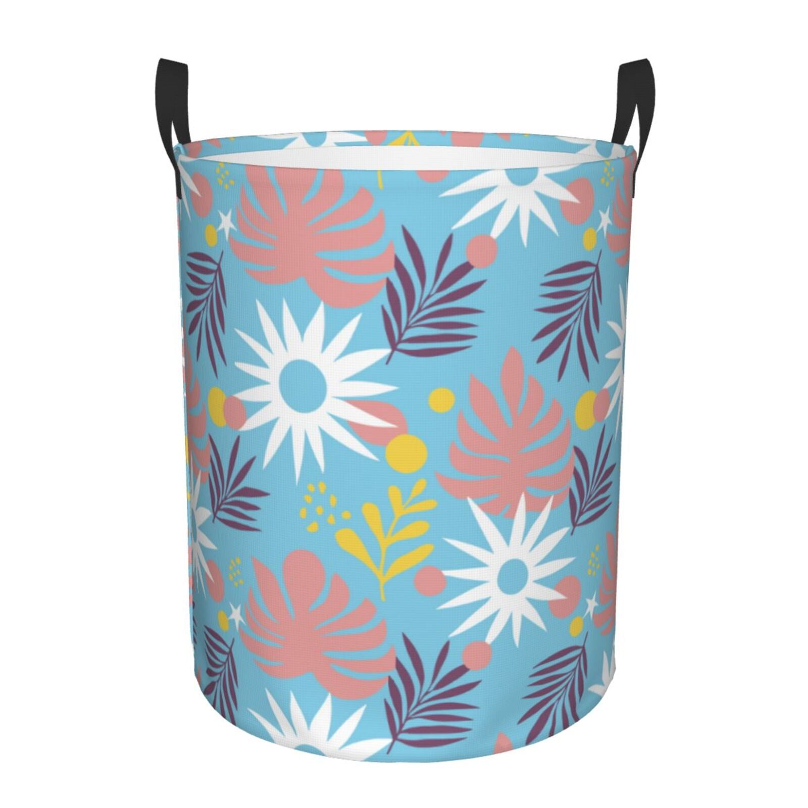 Laundry Basket, Summer Foliage Waterproof Laundry Hamper With Padded ...