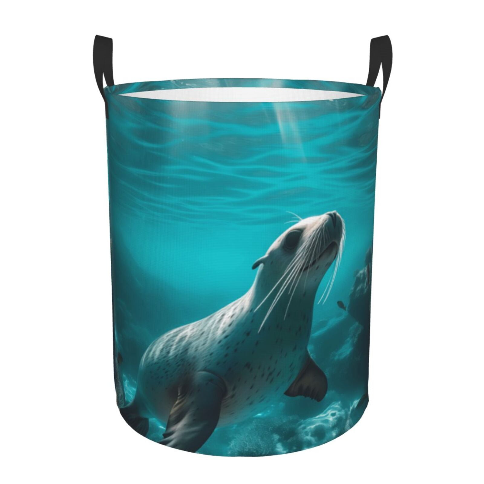 Laundry Basket, Sunshine Blue Ocean Seal Waterproof Laundry Hamper With ...