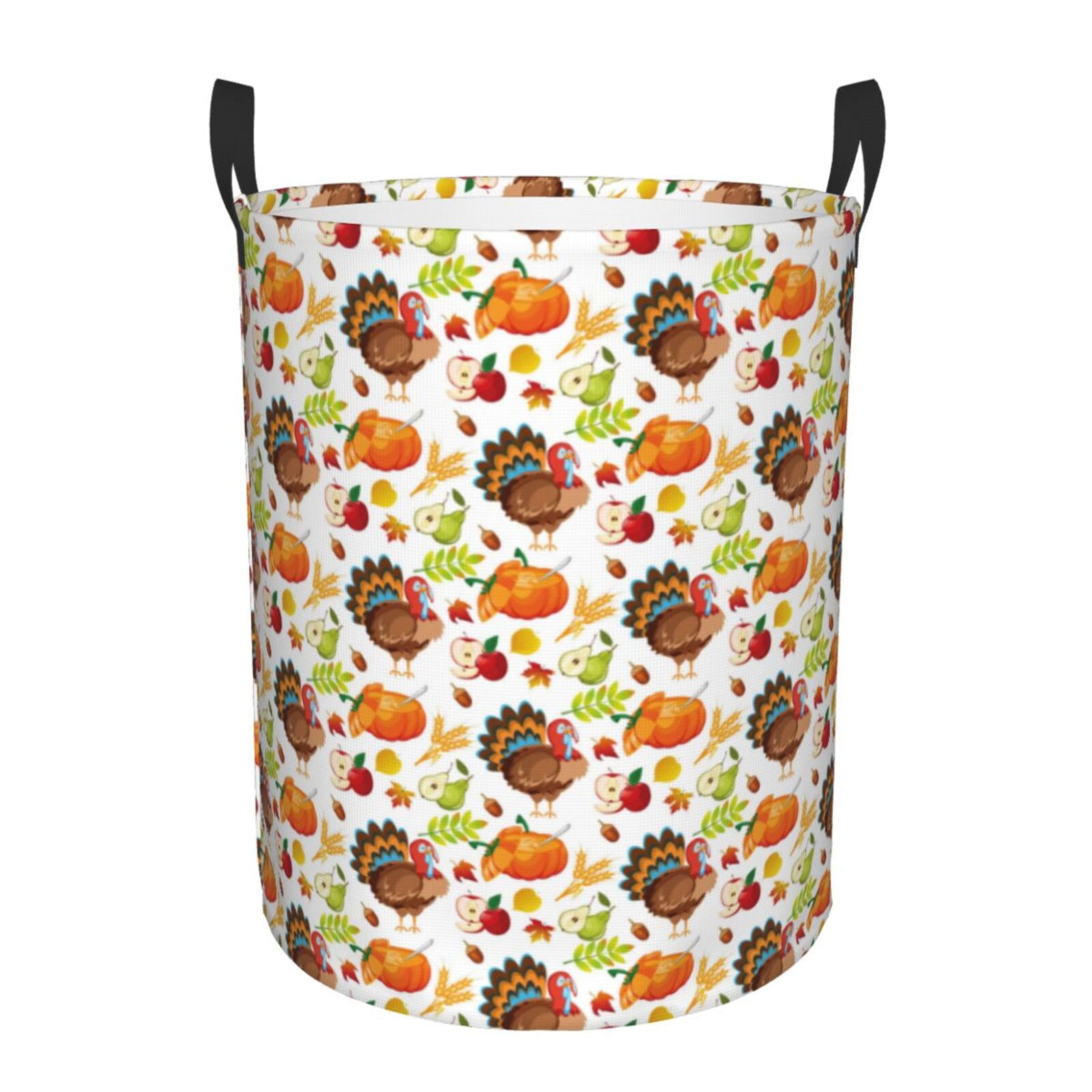 Laundry Basket, Thanksgiving Turkey Waterproof Laundry Hamper With ...