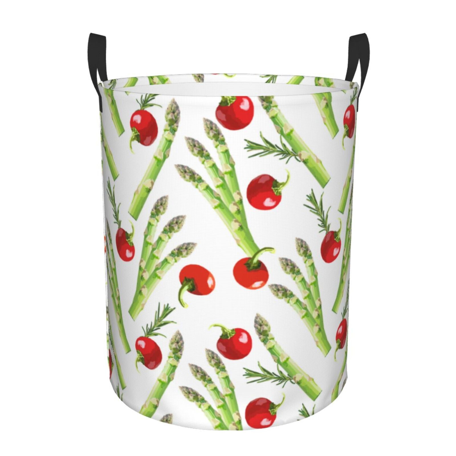 Laundry Basket, Tomato Asparagus Pattern Waterproof Laundry Hamper With ...