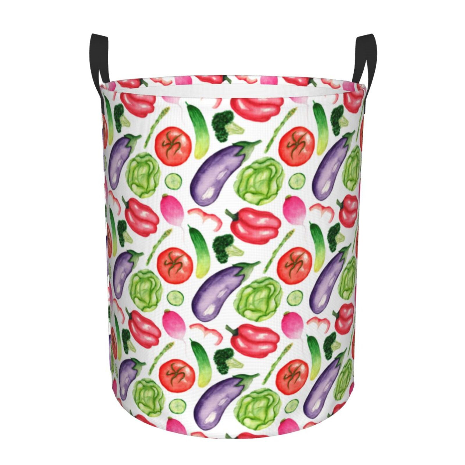 Laundry Basket, Tomato Eggplant Vegetable Waterproof Laundry Hamper ...
