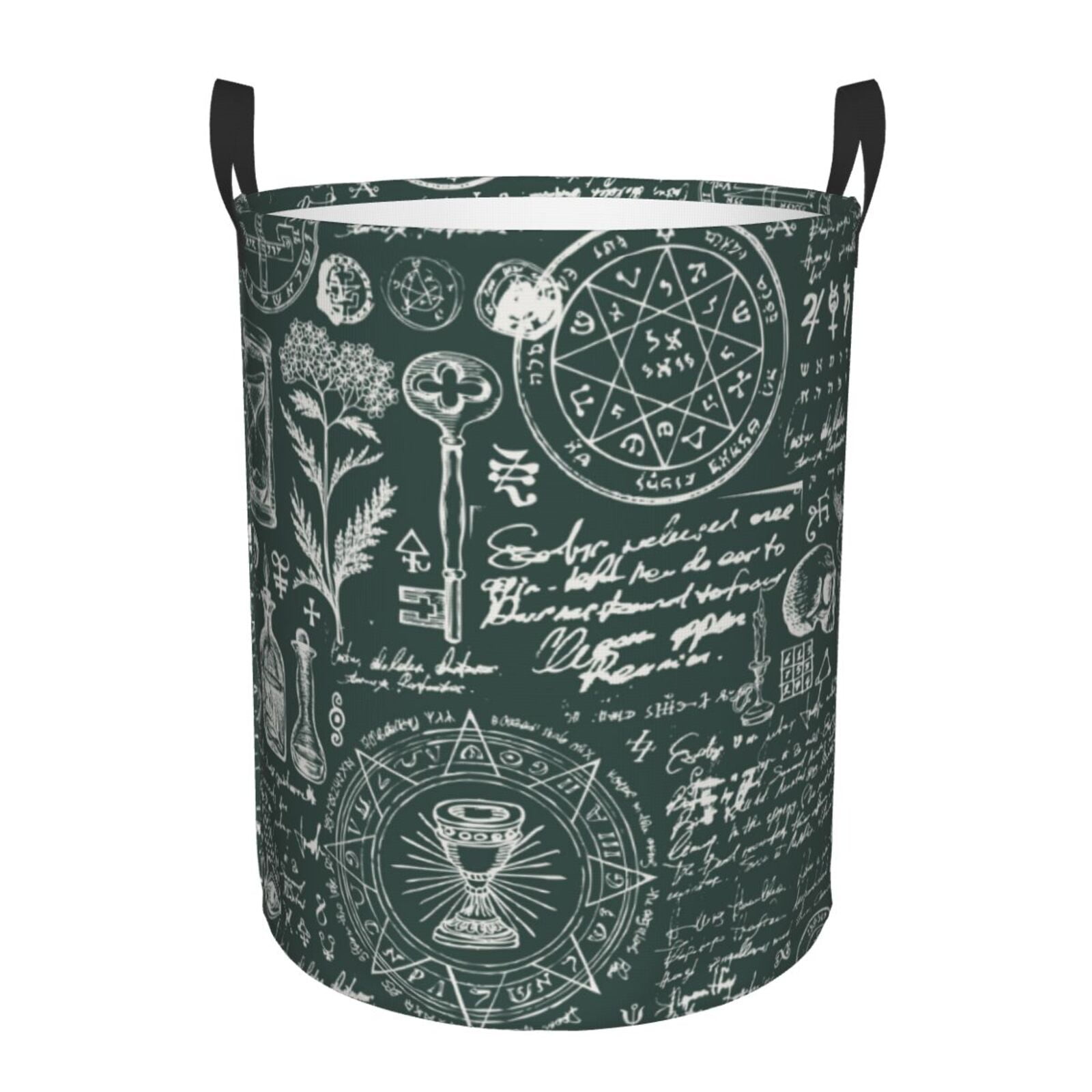 Laundry Basket, Vintage Botanical Sketch Collage Laundry Hamper ...