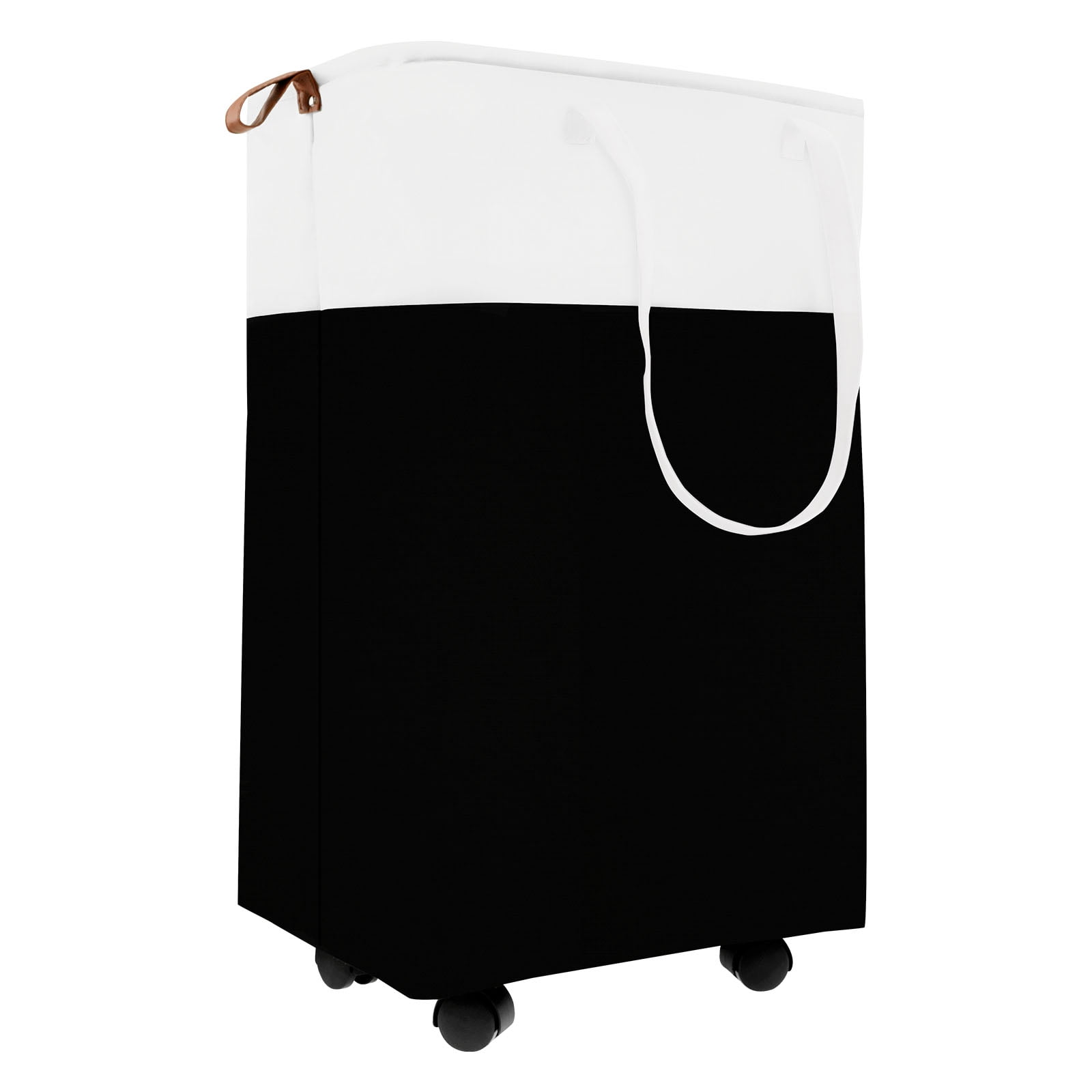 Laundry Basket with Wheels Collapsible Laundry Hamper Portable Rolling ...
