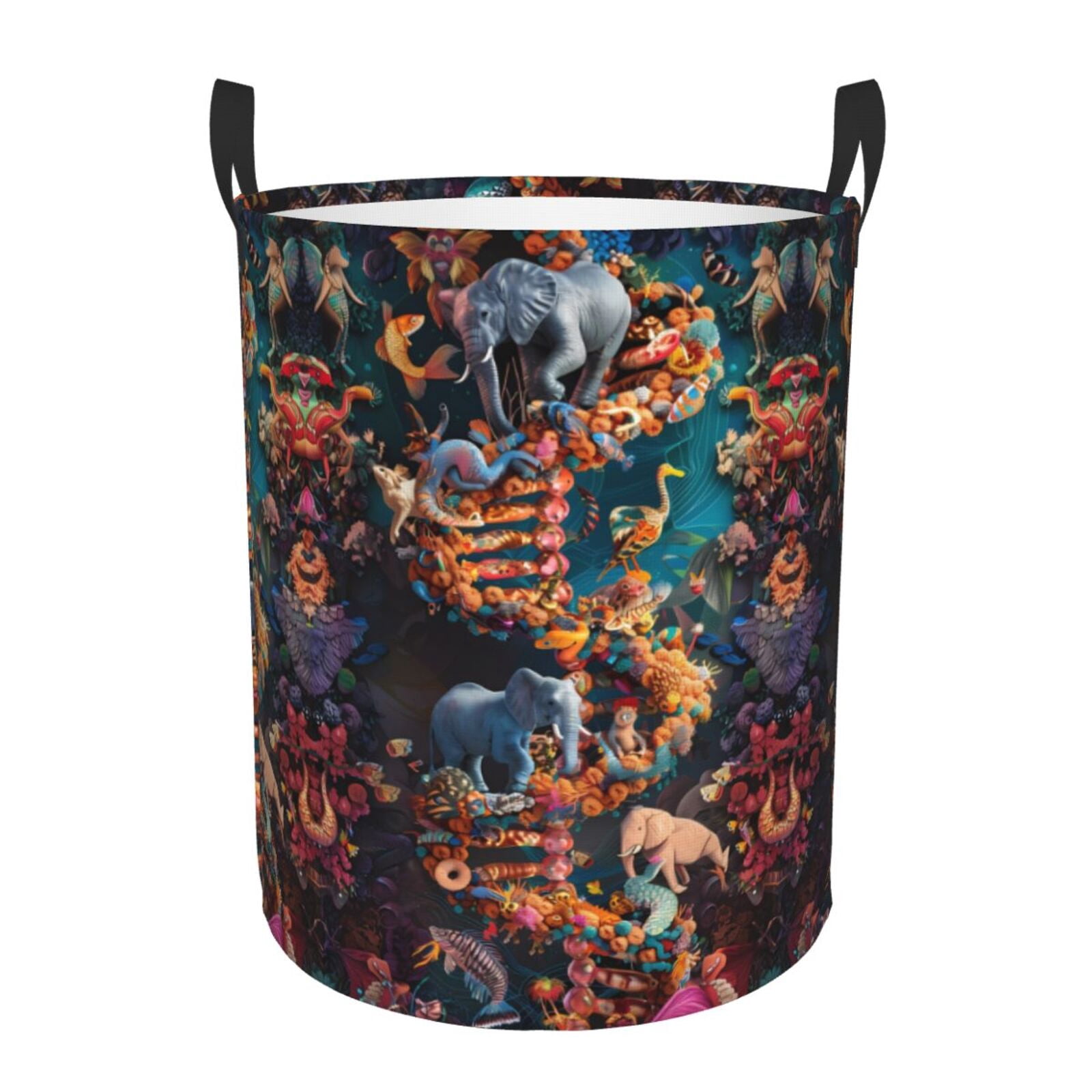 Laundry Basket, Whimsical Animal Spiral Waterproof Laundry Hamper With ...