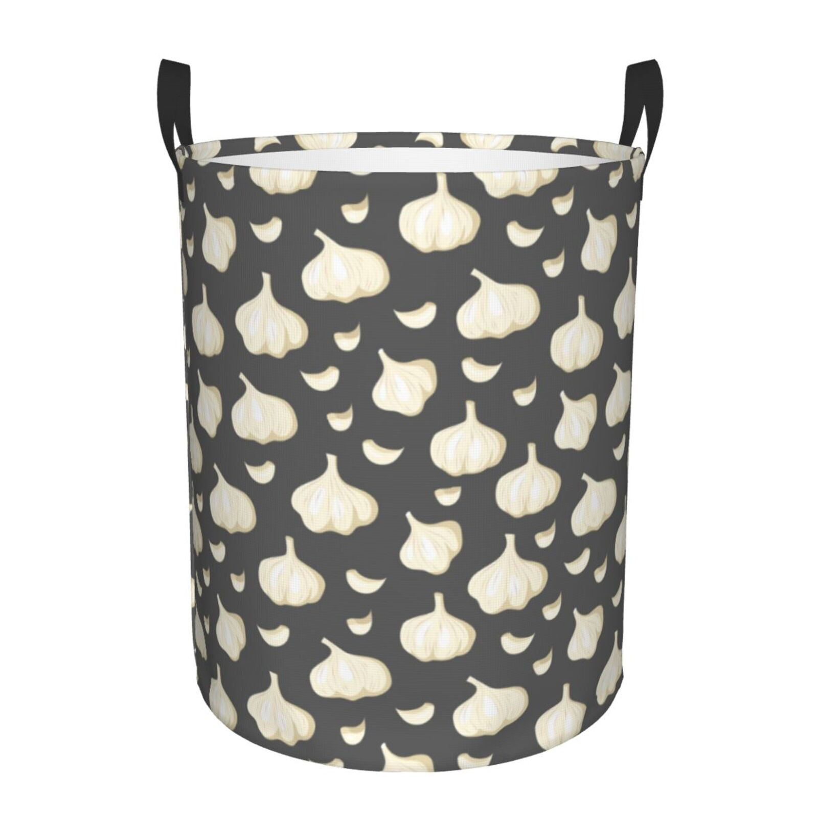 Laundry Basket, White Garlic Pattern Waterproof Laundry Hamper With ...
