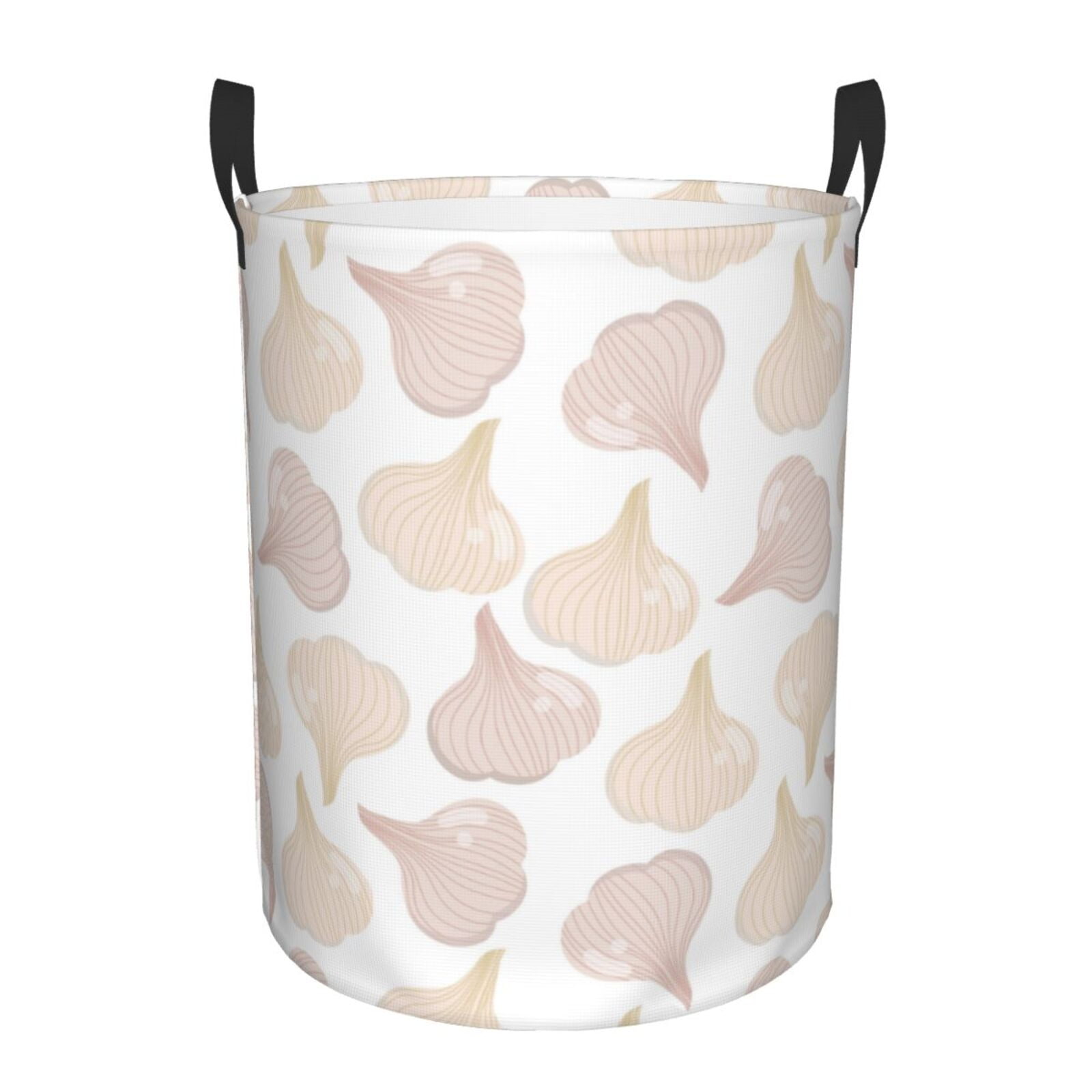 Laundry Basket, White Garlic Waterproof Laundry Hamper With Padded ...