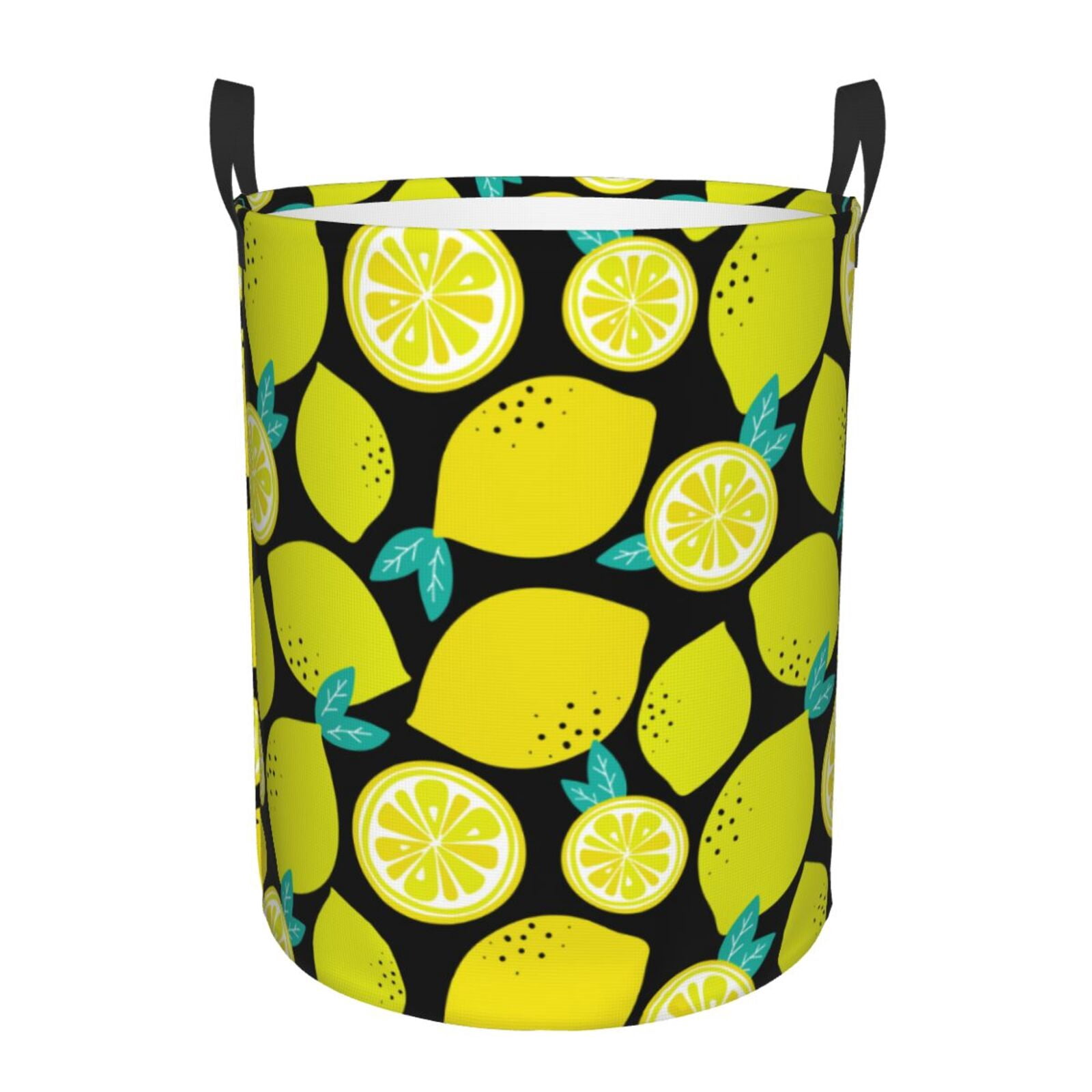 Laundry Basket, Yellow Lemon Cartoon Waterproof Laundry Hamper With ...