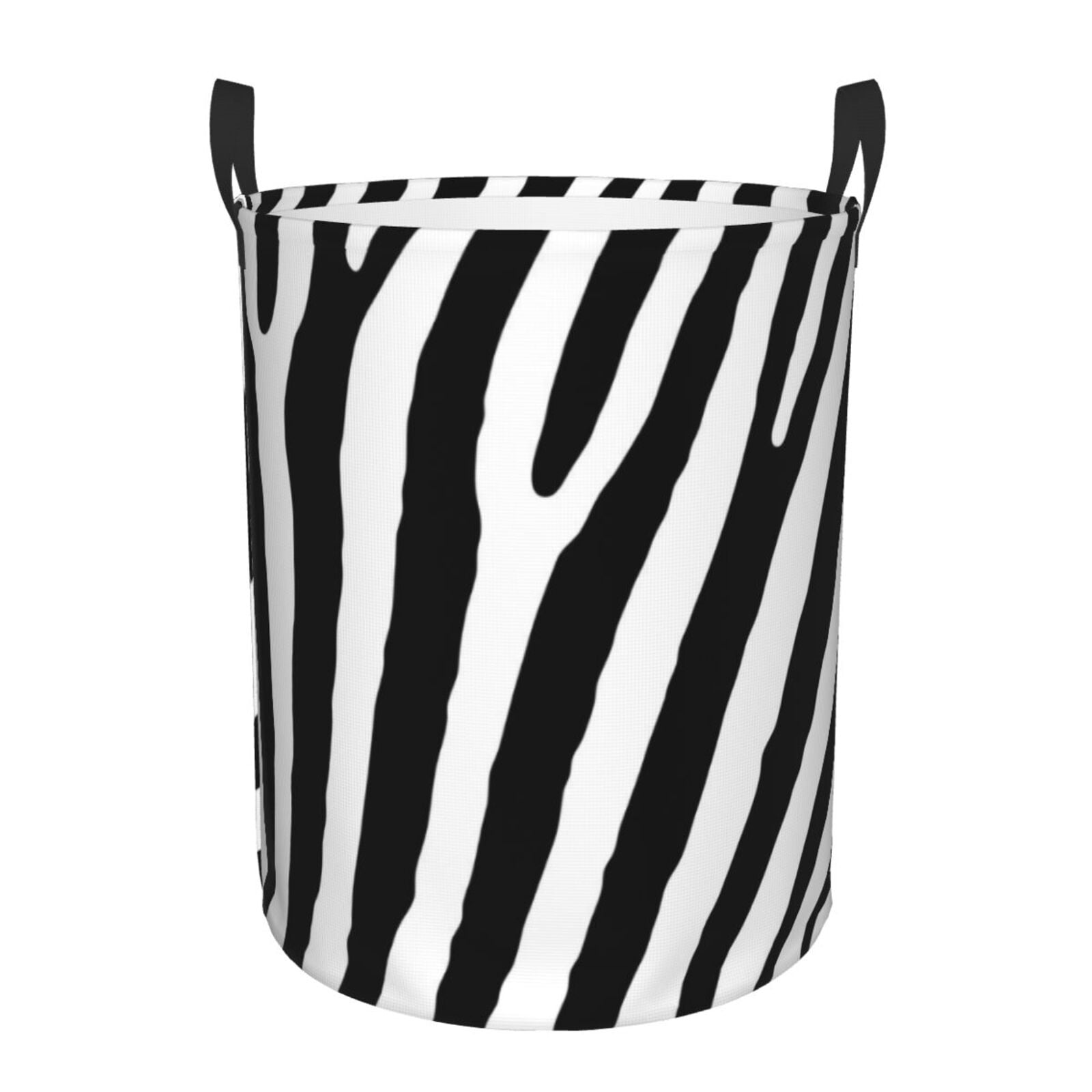 Laundry Basket, Zebra Waterproof Laundry Hamper With Padded Handles ...