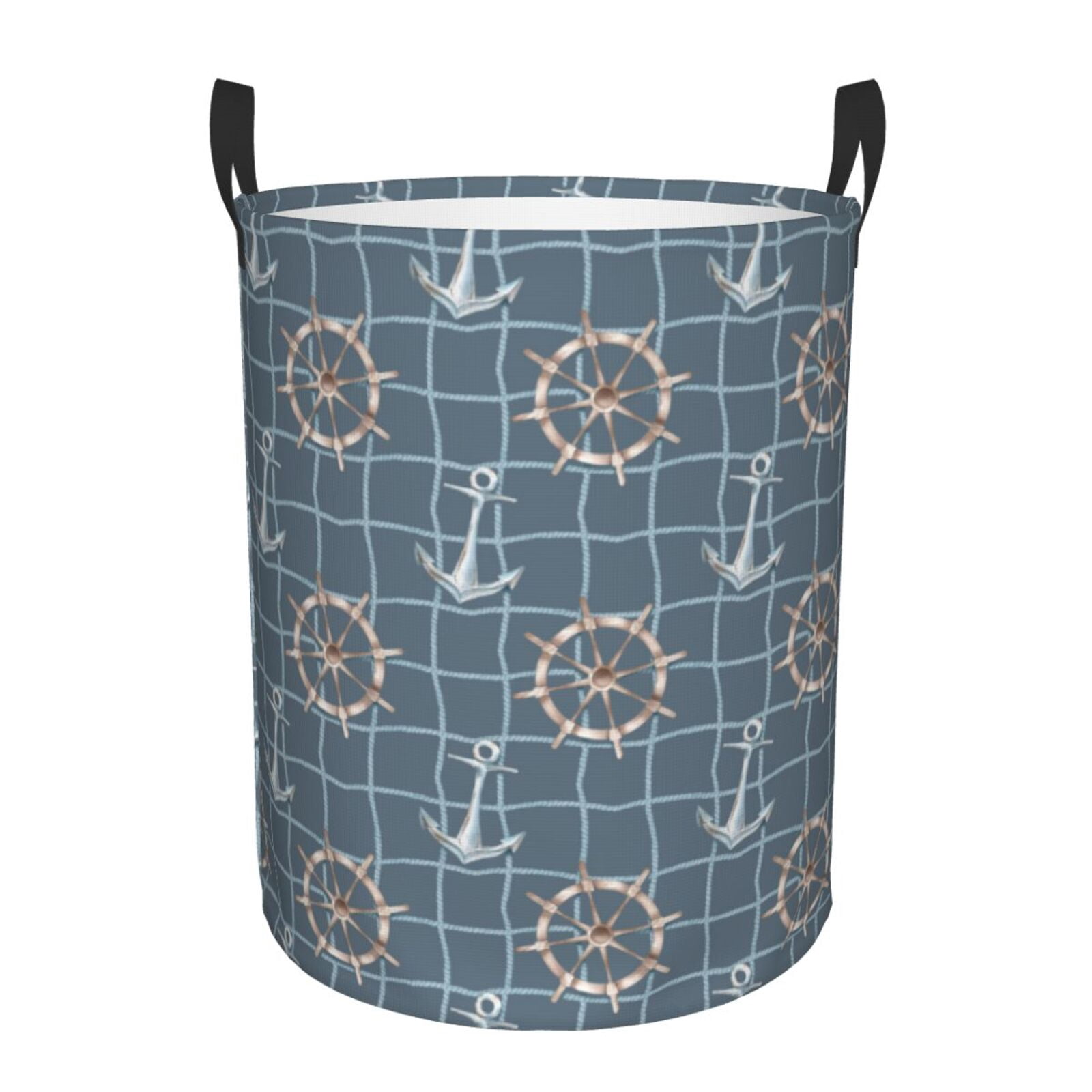 Laundry Basket - anchor rudder net vintage Waterproof Laundry Hamper ...
