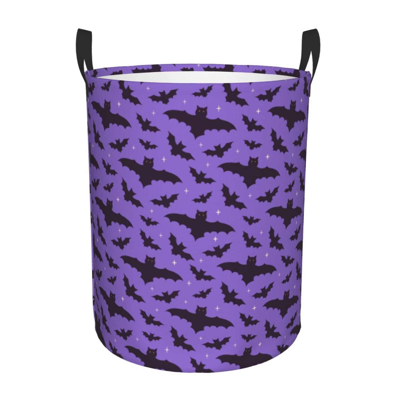Laundry Basket, bat night sky purple cool Laundry Hamper Waterproof ...