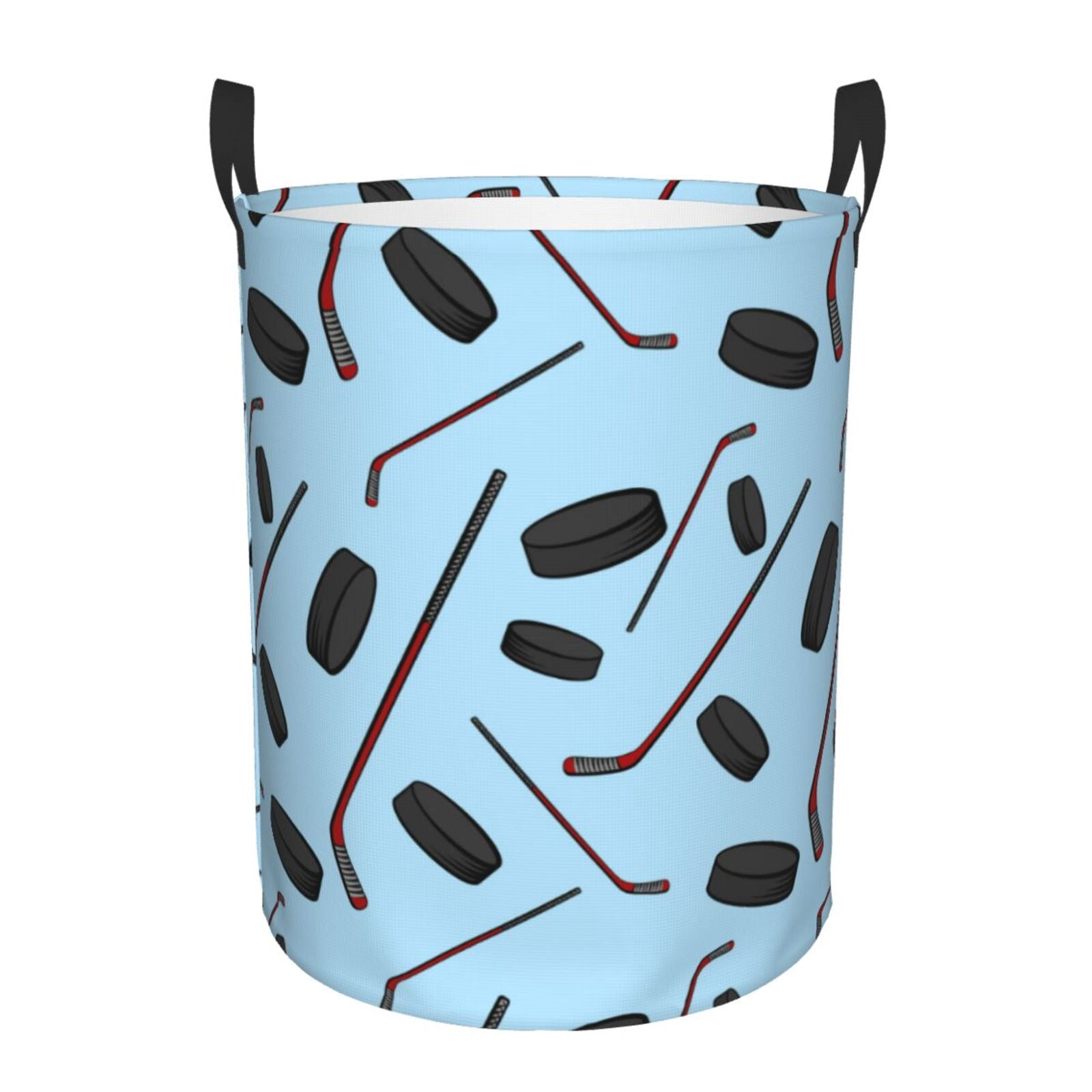 Laundry Basket, blue Hockey sticks pucks cute Laundry Hamper Waterproof ...