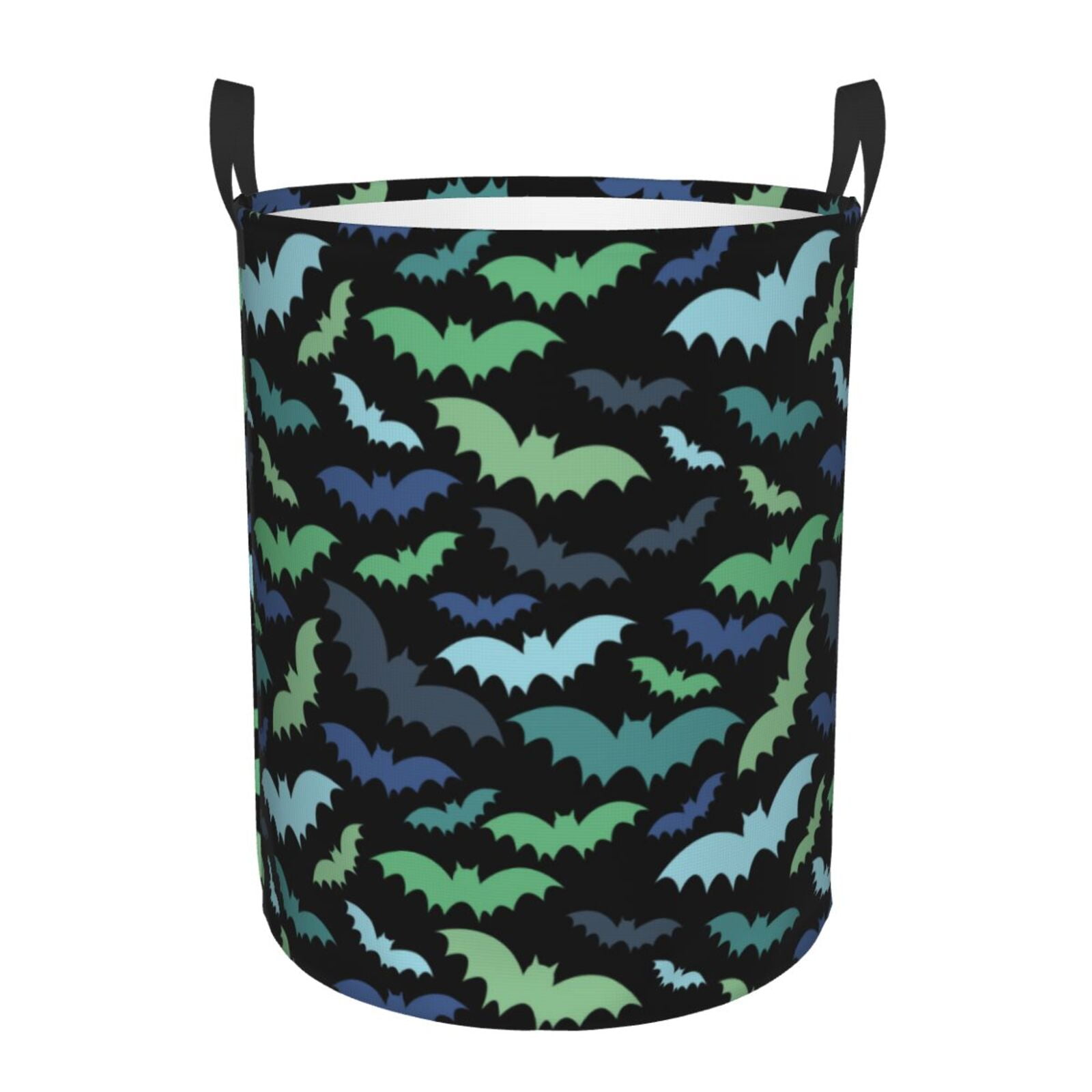 Laundry Basket, blue green bats cool Waterproof Laundry Hamper with ...