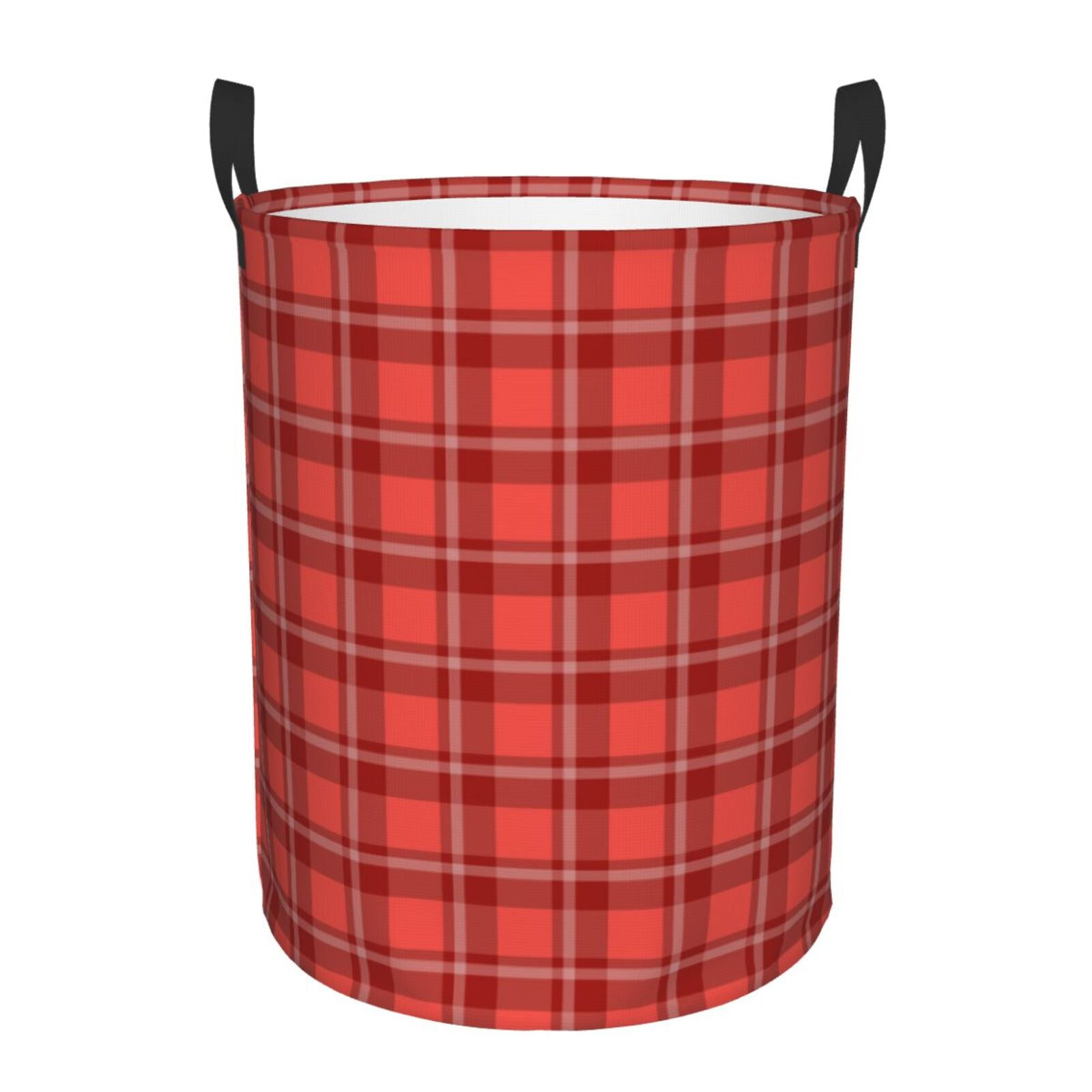 Laundry Basket, bright red checkered Laundry Hamper Waterproof Laundry ...