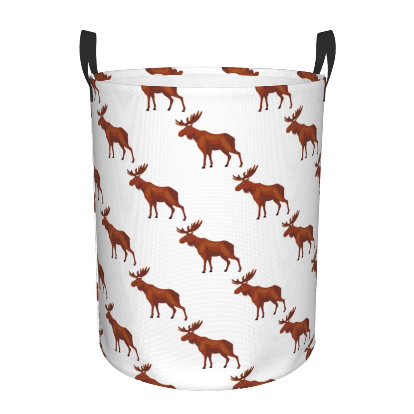 Laundry Basket, brown Elk Moose cute Laundry Hamper Waterproof Laundry Bag Clothes Hamper ...