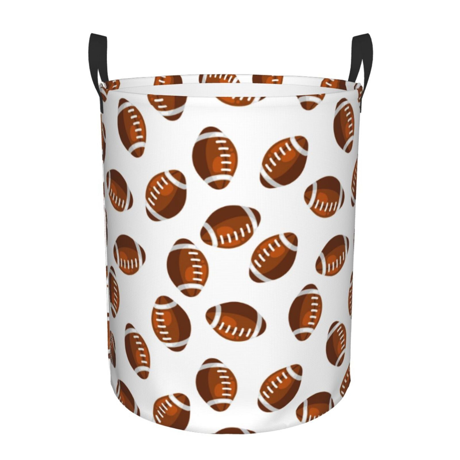 Laundry Basket, brown rugby American football Laundry Hamper Waterproof ...