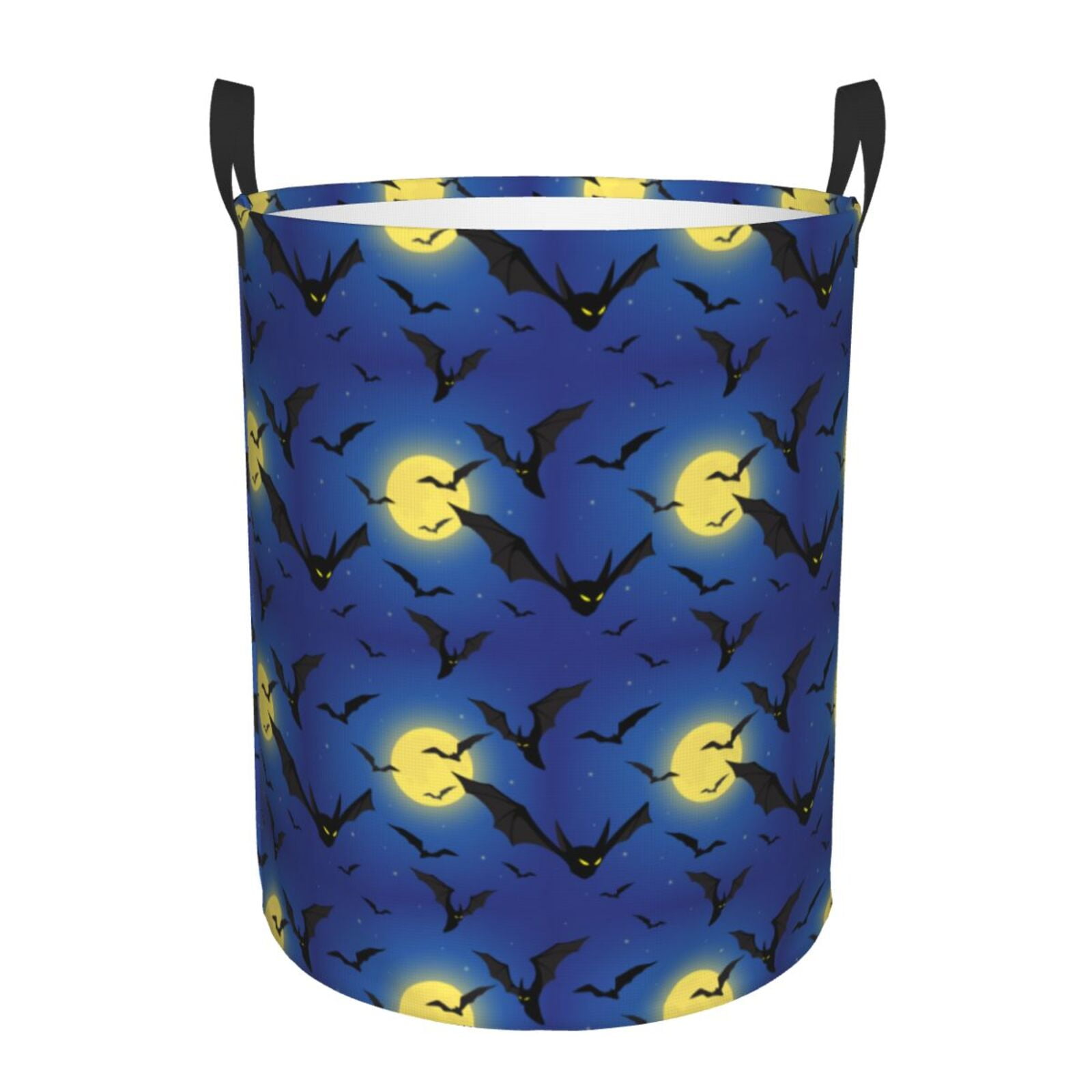 Laundry Basket, cool bats blue night starry sky Laundry Hamper ...