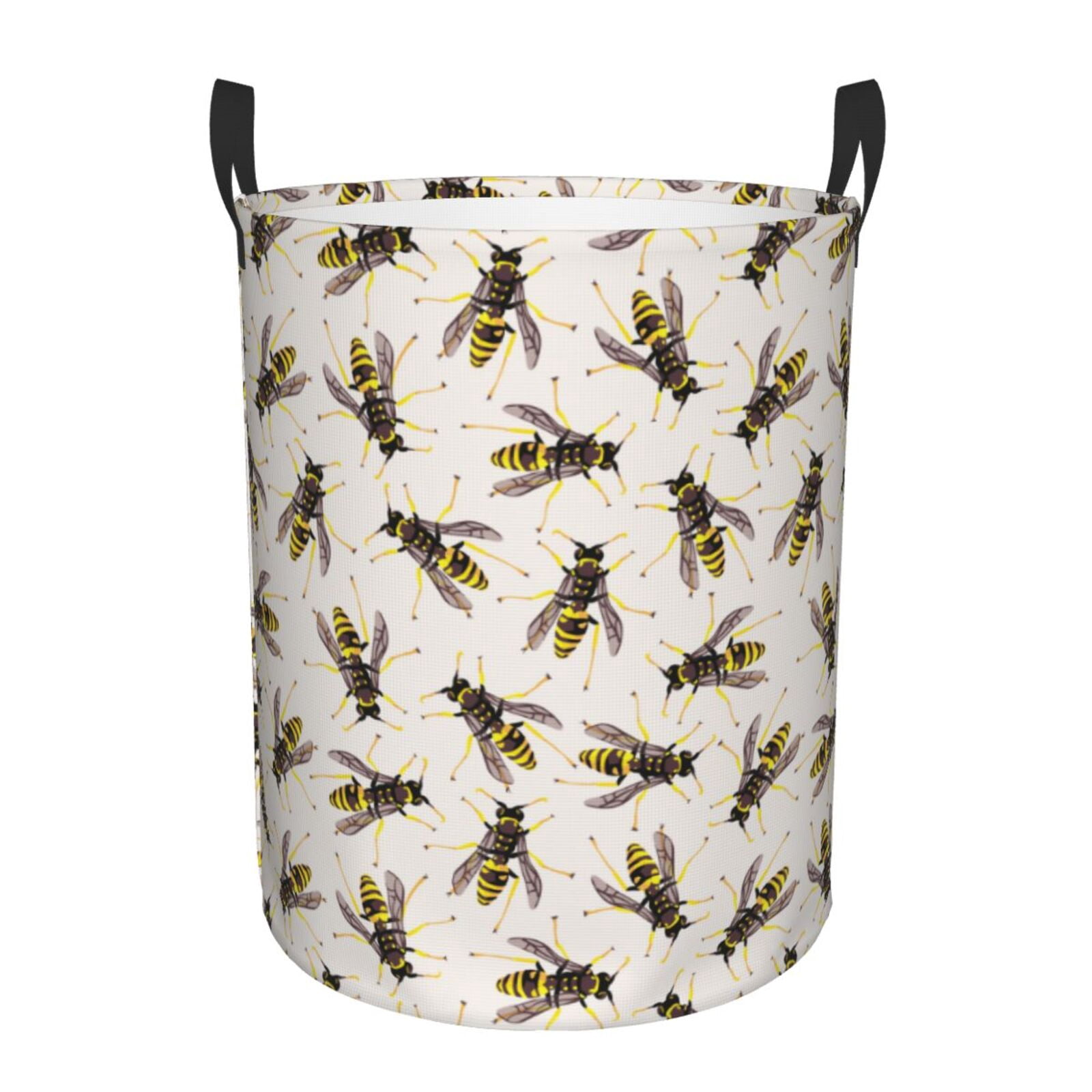 Laundry Basket, cool bees print Laundry Hamper Waterproof Laundry Bag ...
