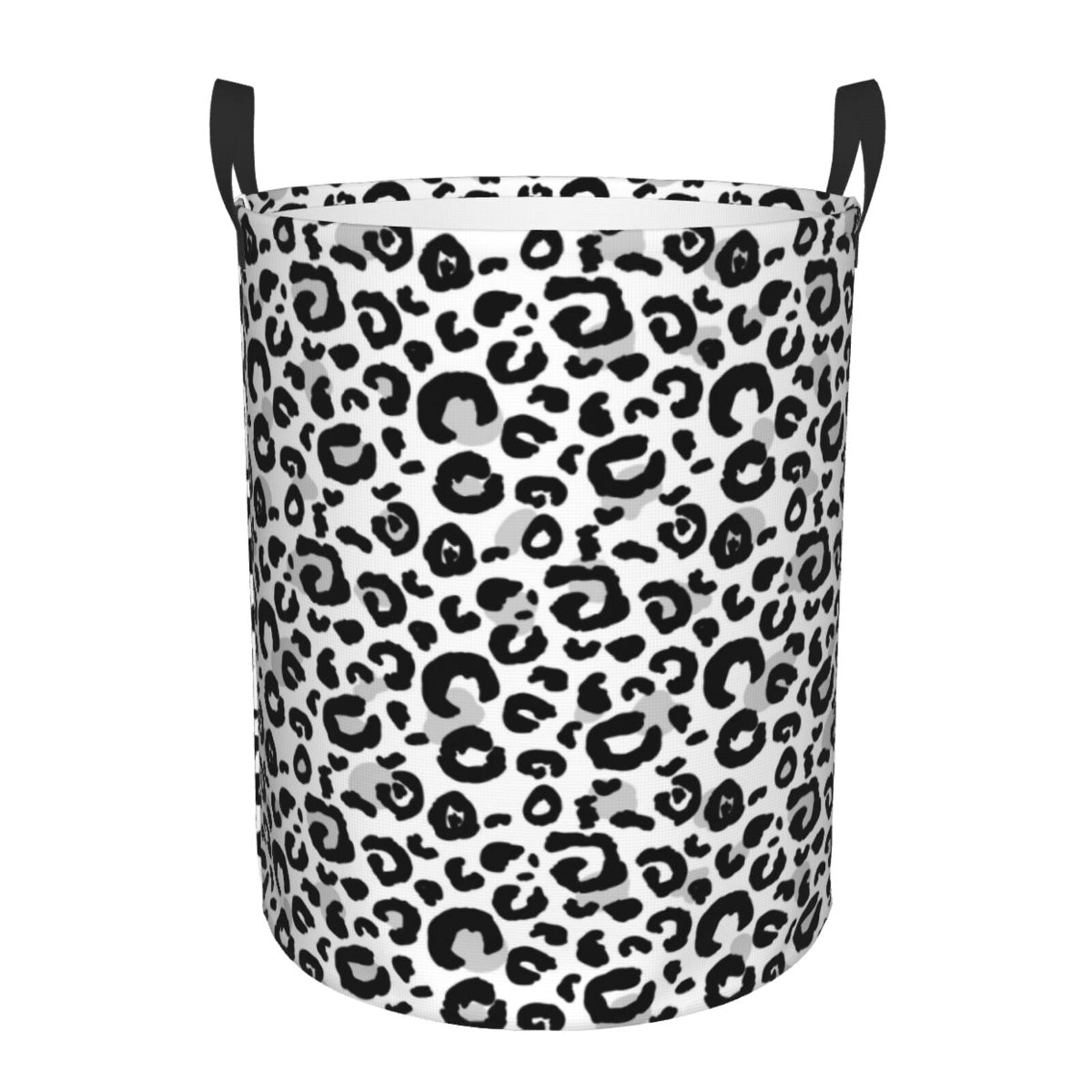 Laundry Basket - cool black grey Leopard print Waterproof Laundry ...
