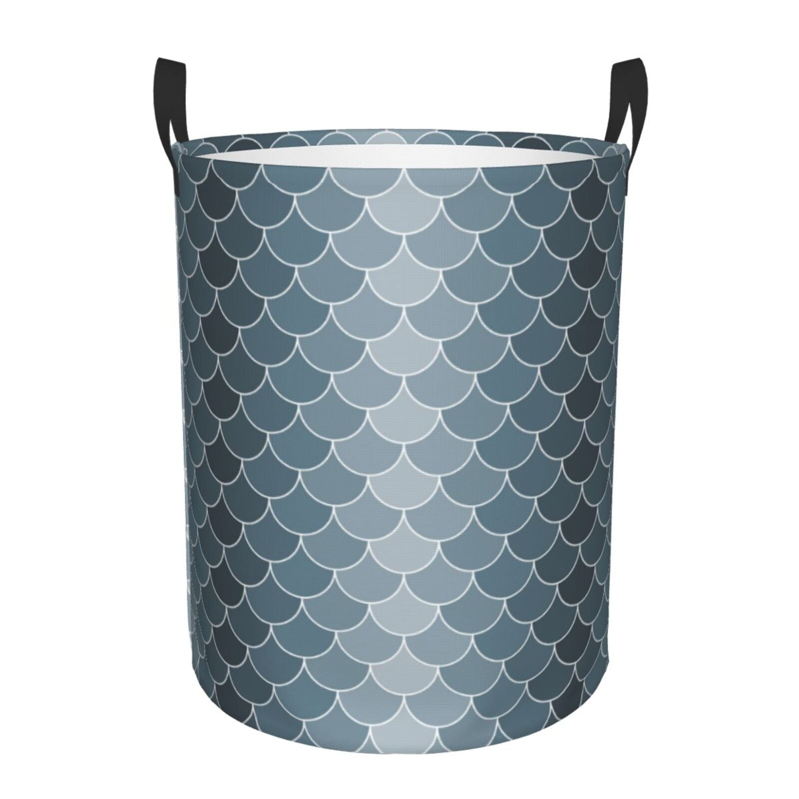 Laundry Basket, cool gray scale fish scales Waterproof Laundry Hamper ...