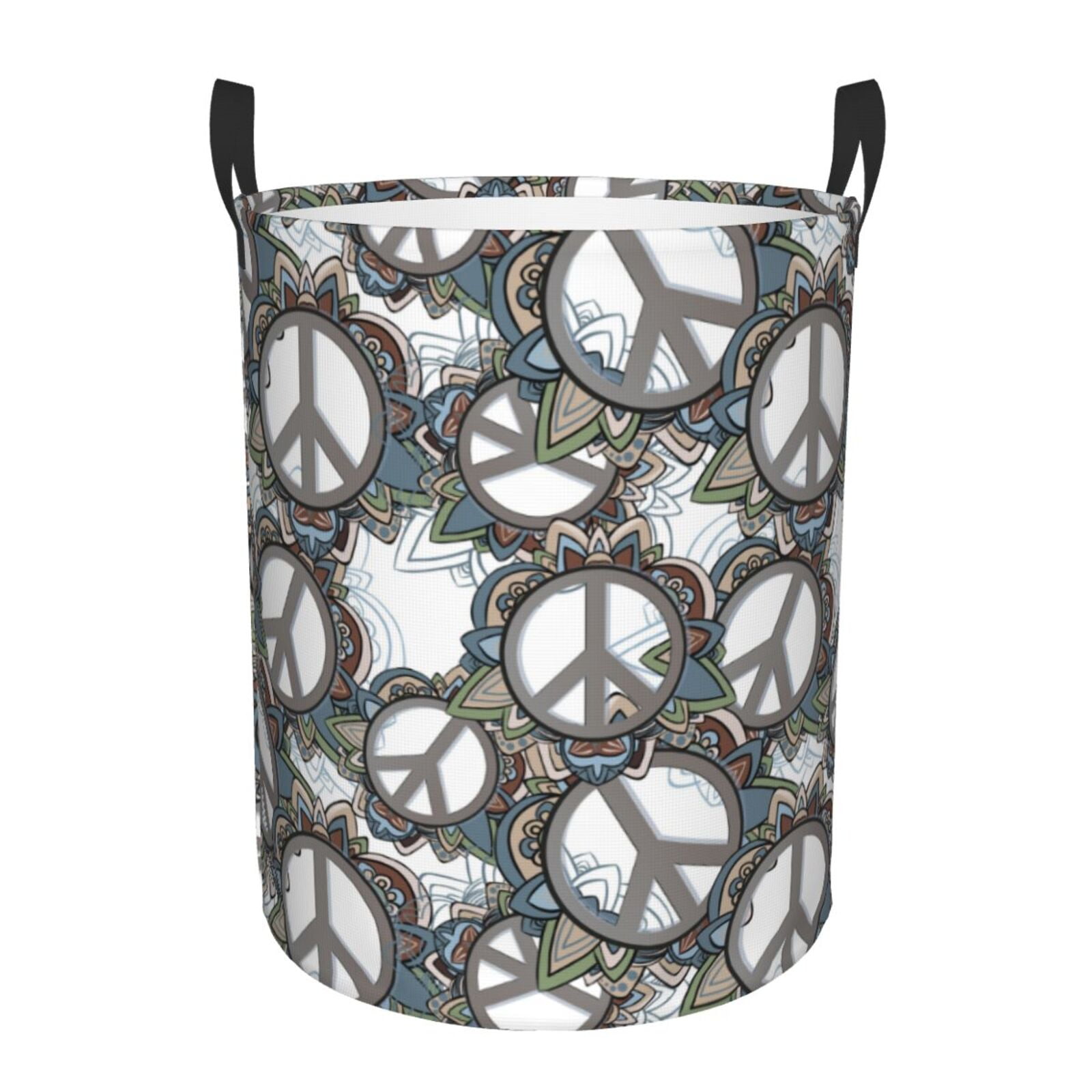 Laundry Basket, cool grey peace sign Waterproof Laundry Hamper with ...