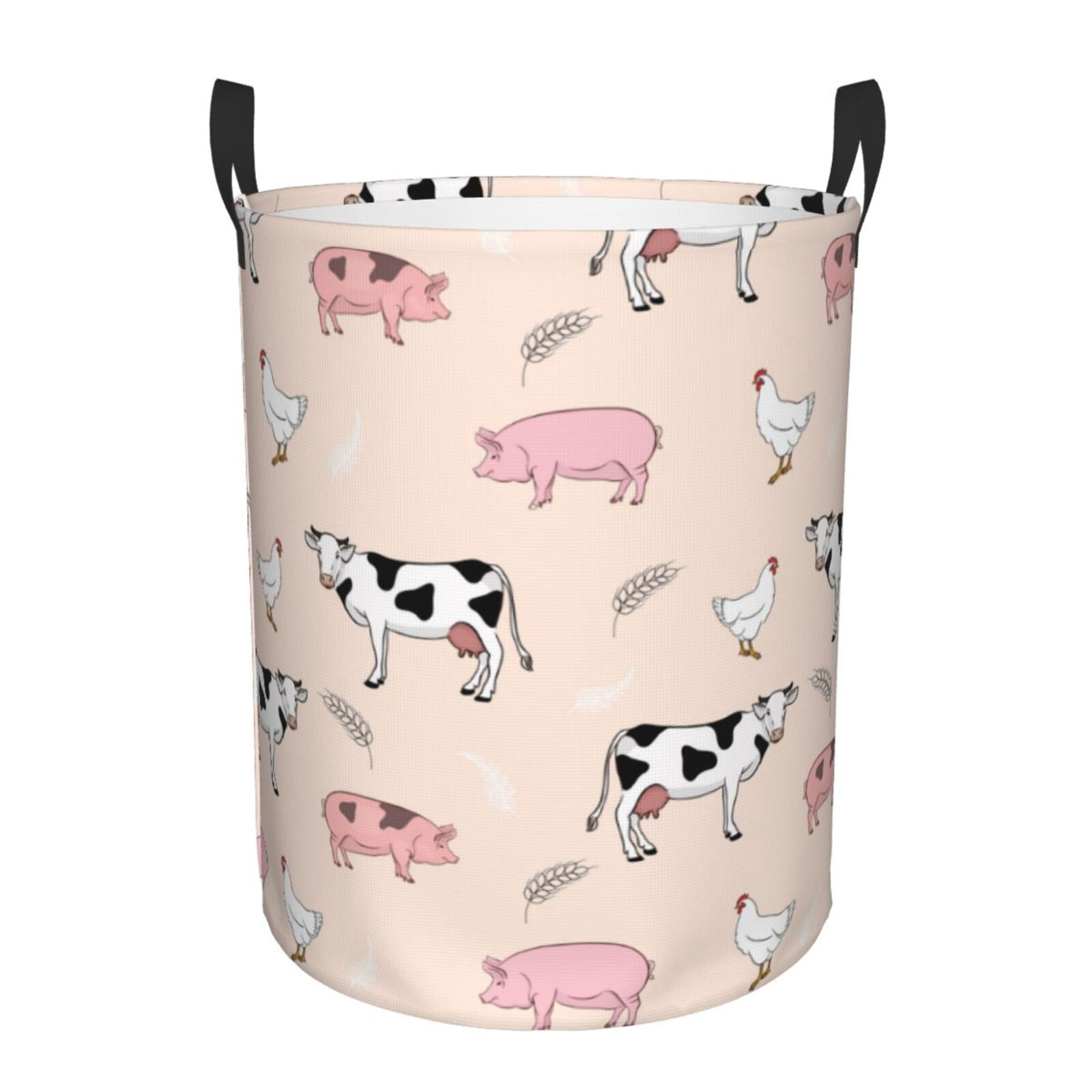 Laundry Basket, cow pig chicken cute Waterproof Laundry Hamper with ...