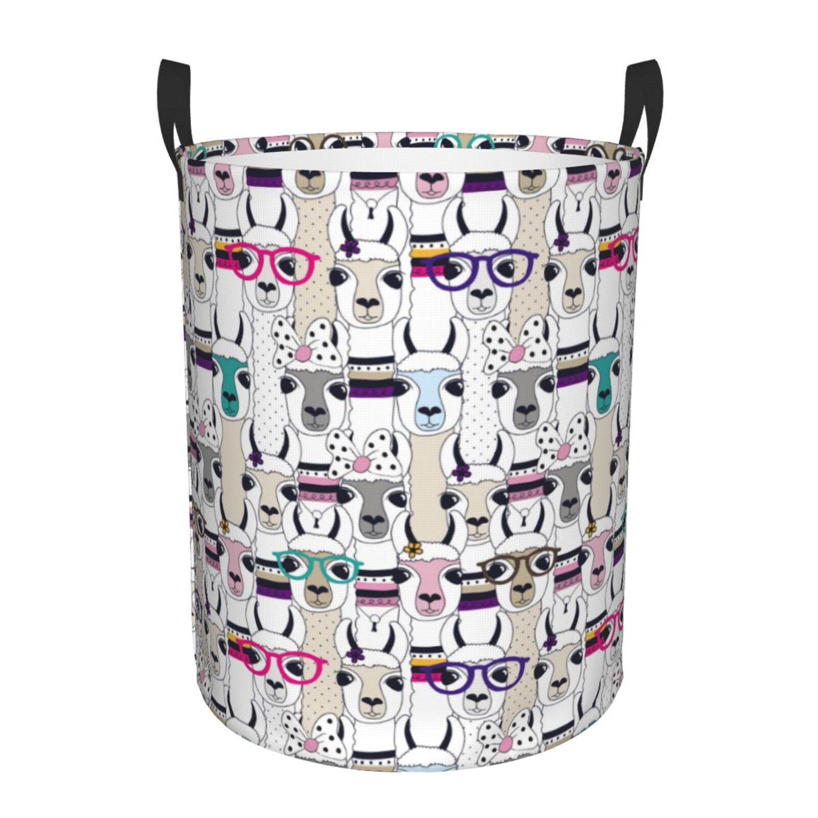 Laundry Basket, cute alpacas lama Glasses funny Laundry Hamper ...