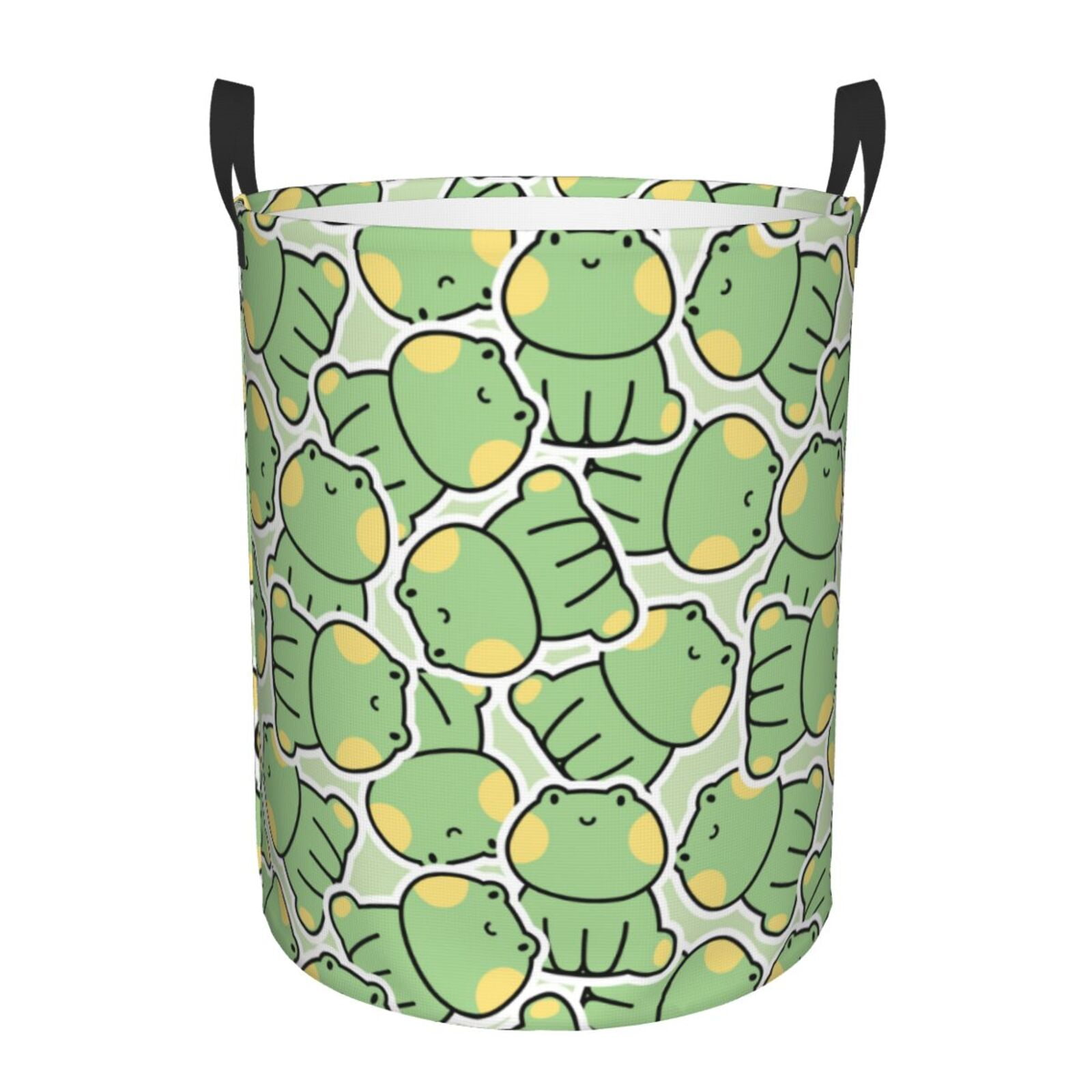 Laundry Basket - cute smile frog green Waterproof Laundry Hamper with ...