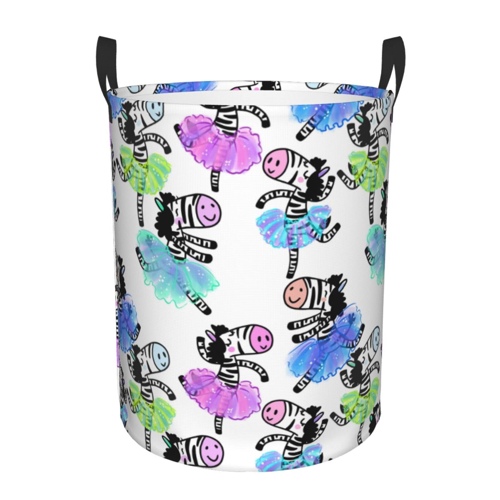 Laundry Basket, funny dancing zebras cute Laundry Hamper Waterproof ...