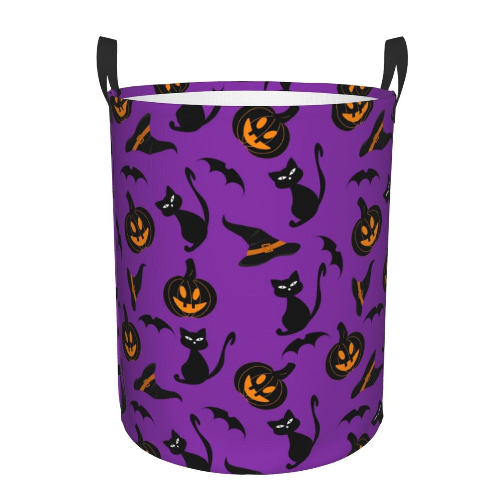 Laundry Basket, halloween cat bat Laundry Hamper Waterproof Laundry Bag ...