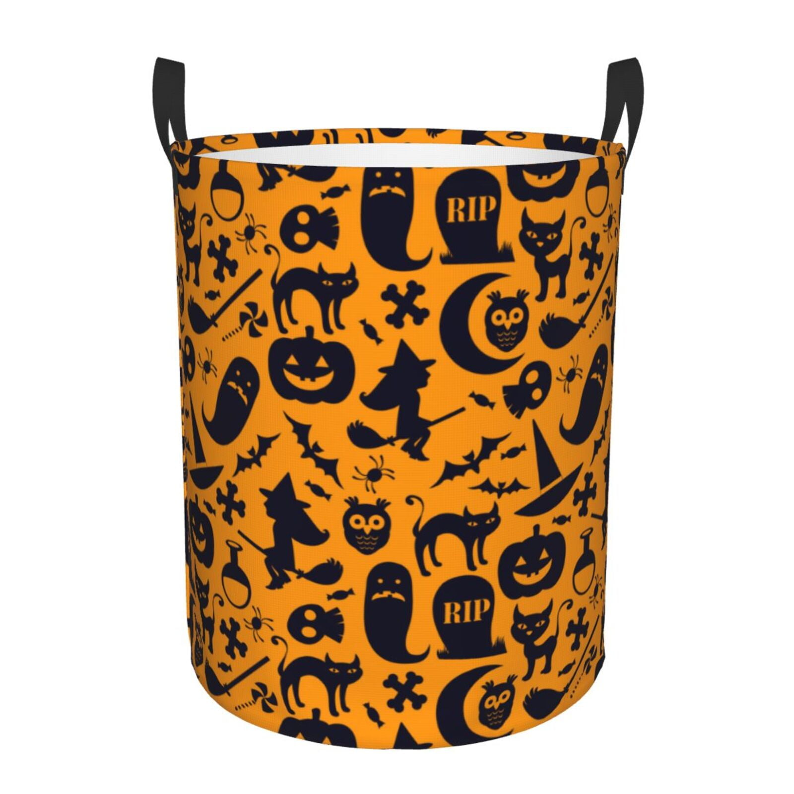 Laundry Basket, halloween cat owls witch Laundry Hamper Waterproof ...