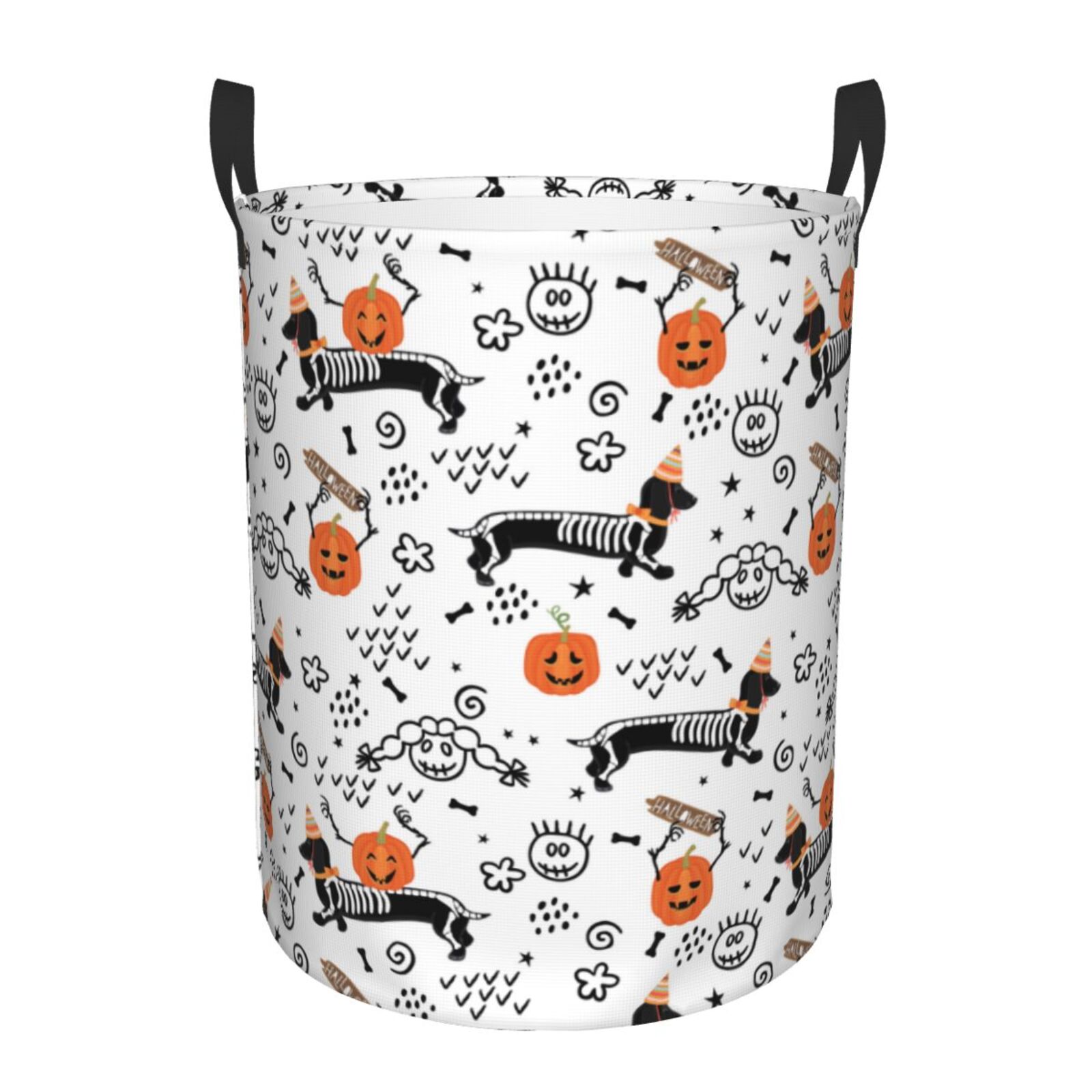 Laundry Basket, halloween pumpkin dog Laundry Hamper Waterproof Laundry ...