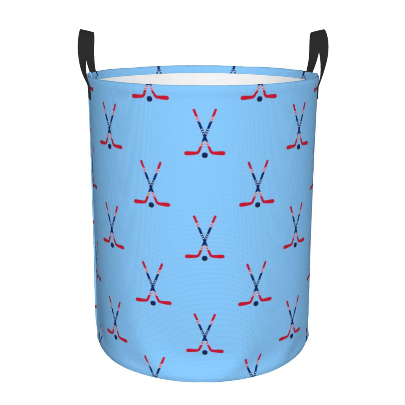 Laundry Basket, ice hockey sticks USA flag blue Laundry Hamper ...
