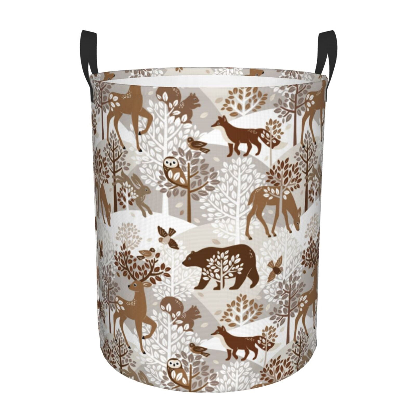 Laundry Basket - leaf Moose fox owls tree Waterproof Laundry Hamper ...