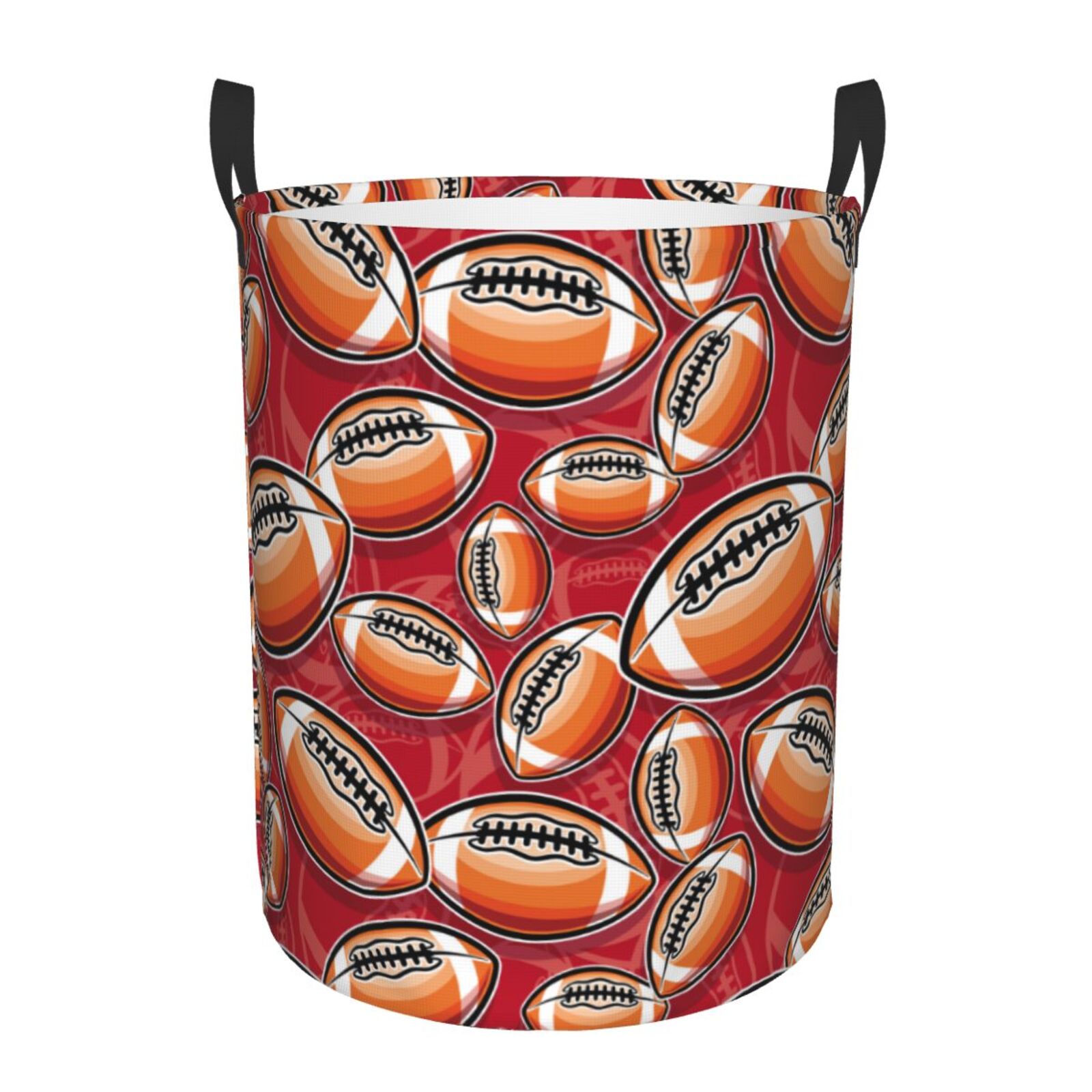 Laundry Basket, orange American football Rugby Laundry Hamper ...