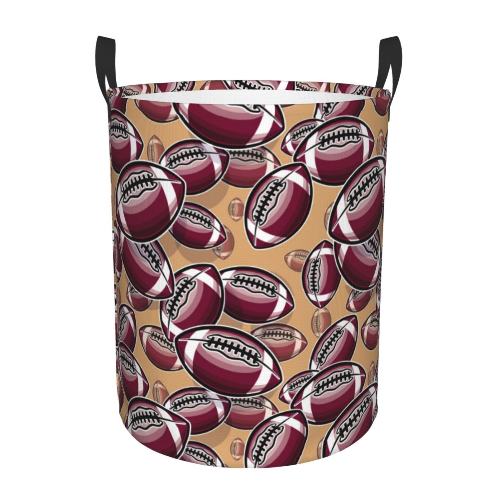 Laundry Basket - purple American football rugby cute Waterproof Laundry ...
