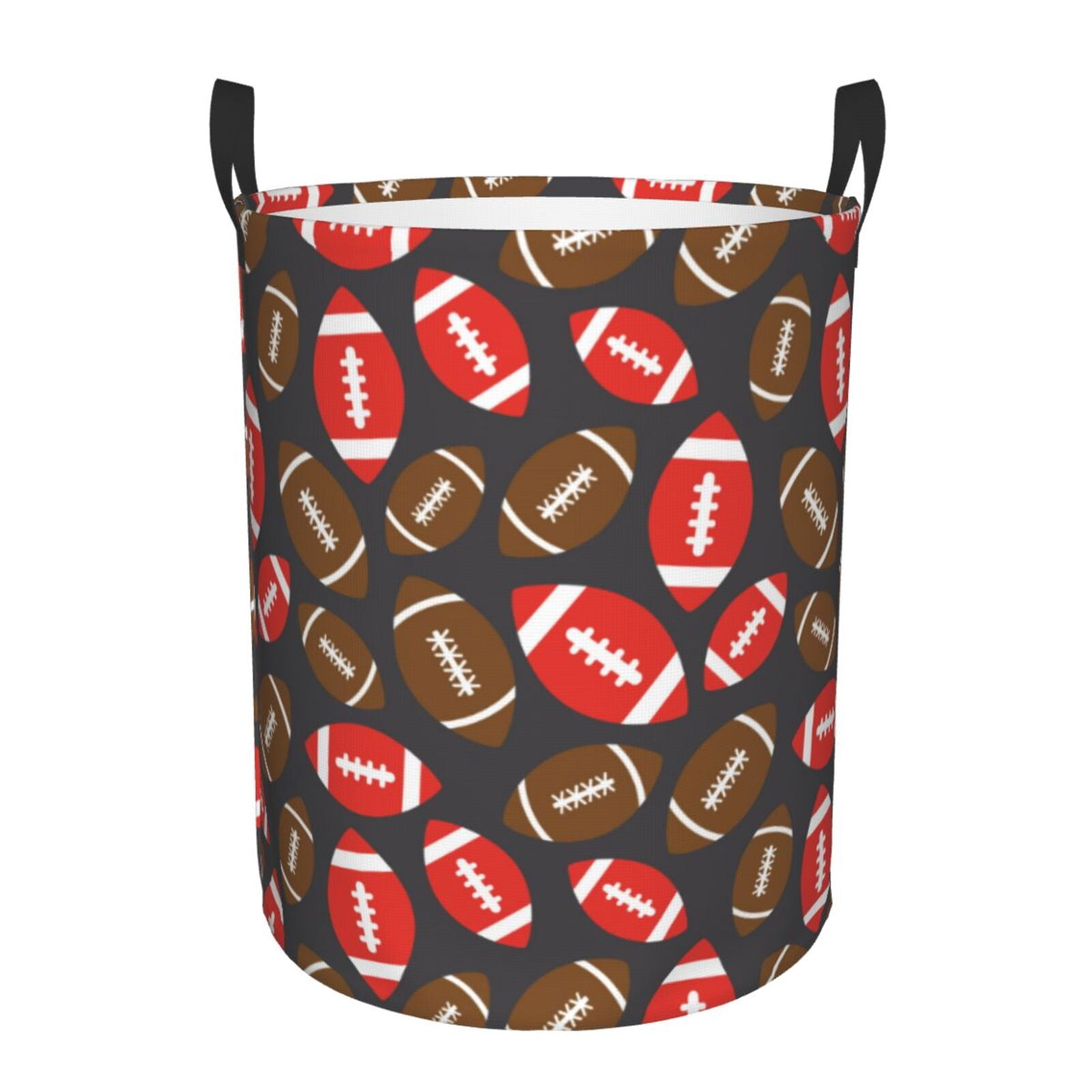 Laundry Basket, red brown American football Laundry Hamper Waterproof ...