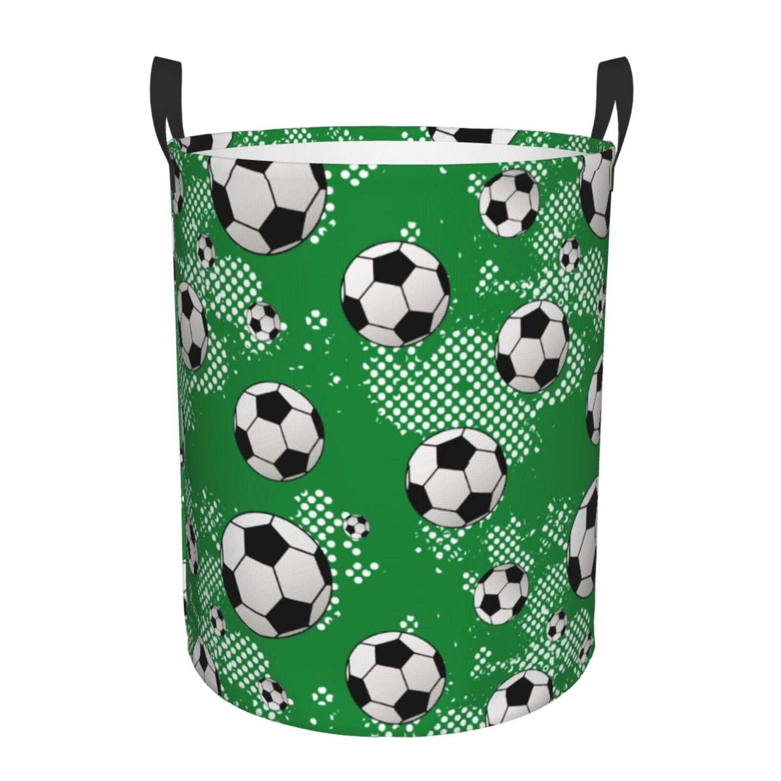 Laundry Basket, soccer balls Cute green Laundry Hamper Waterproof ...