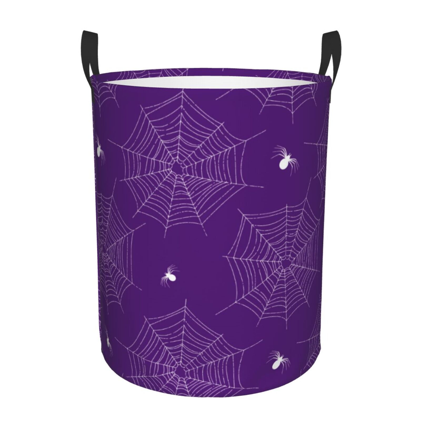 Laundry Basket, spider web purple cool Laundry Hamper Waterproof ...
