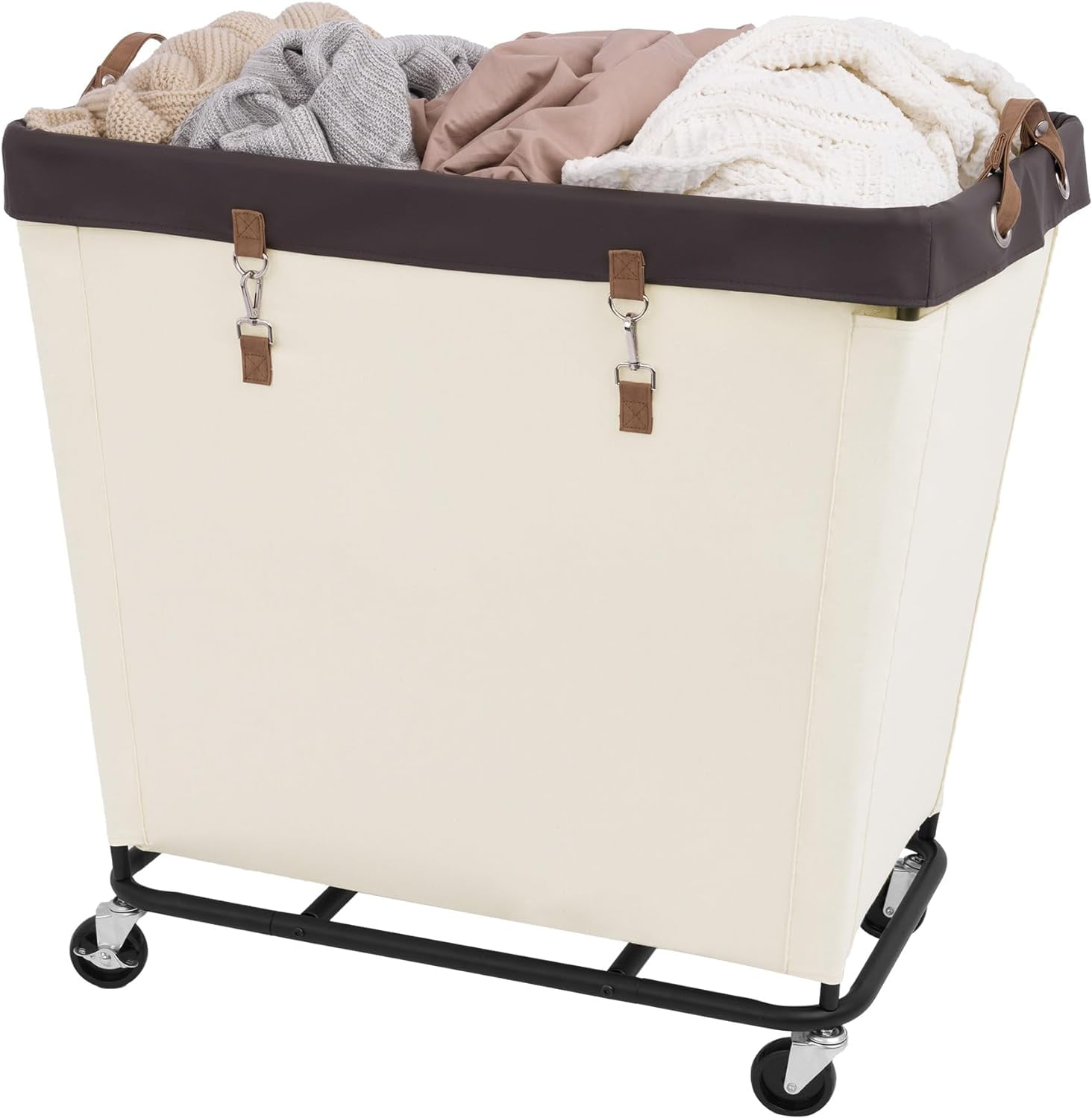 320L Laundry Basket with Wheels, Extra Large Rolling Hampers for ...