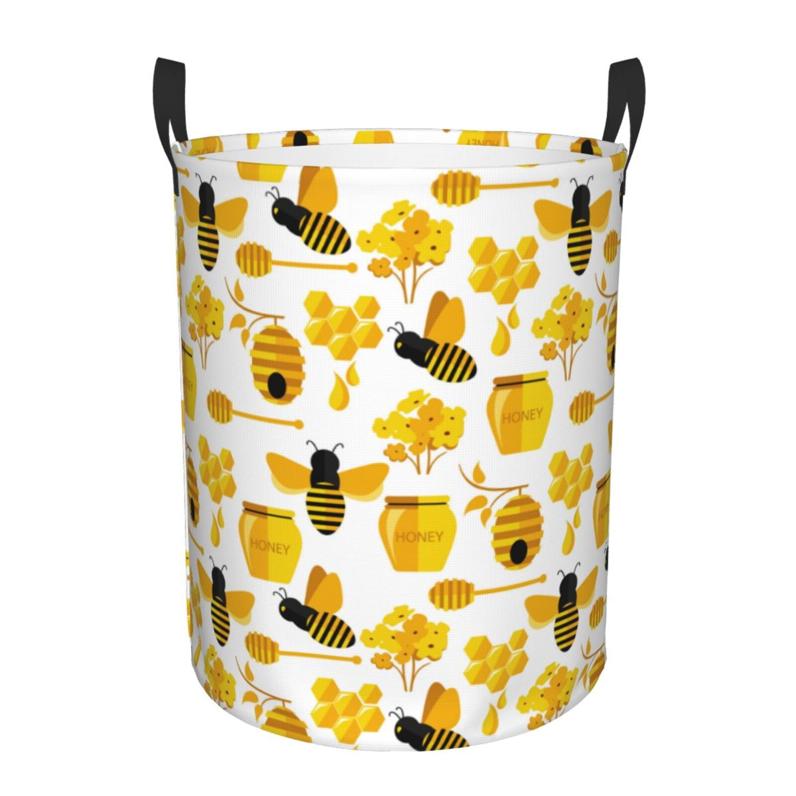 Laundry Basket, yellow bee honey cute Laundry Hamper Waterproof Laundry ...