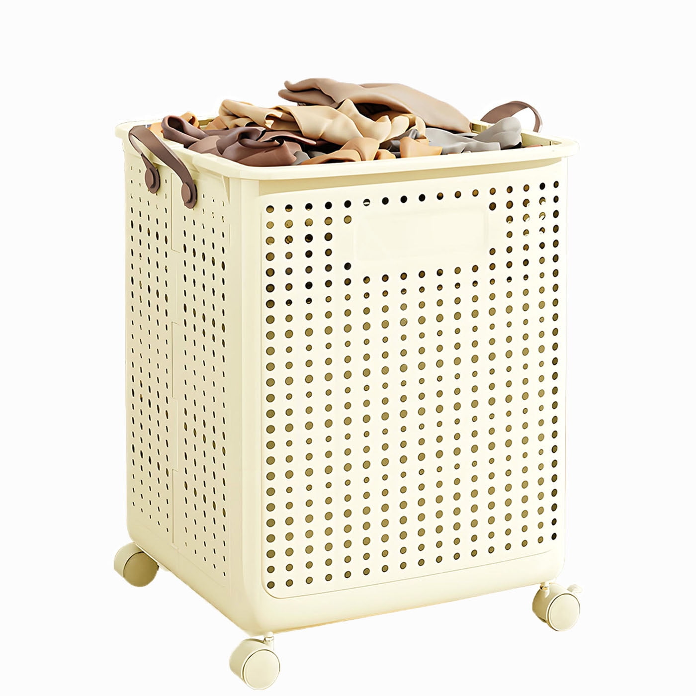 Laundry Baskets, Laundry Basket with Wheels, Foldable Laundry Basket ...