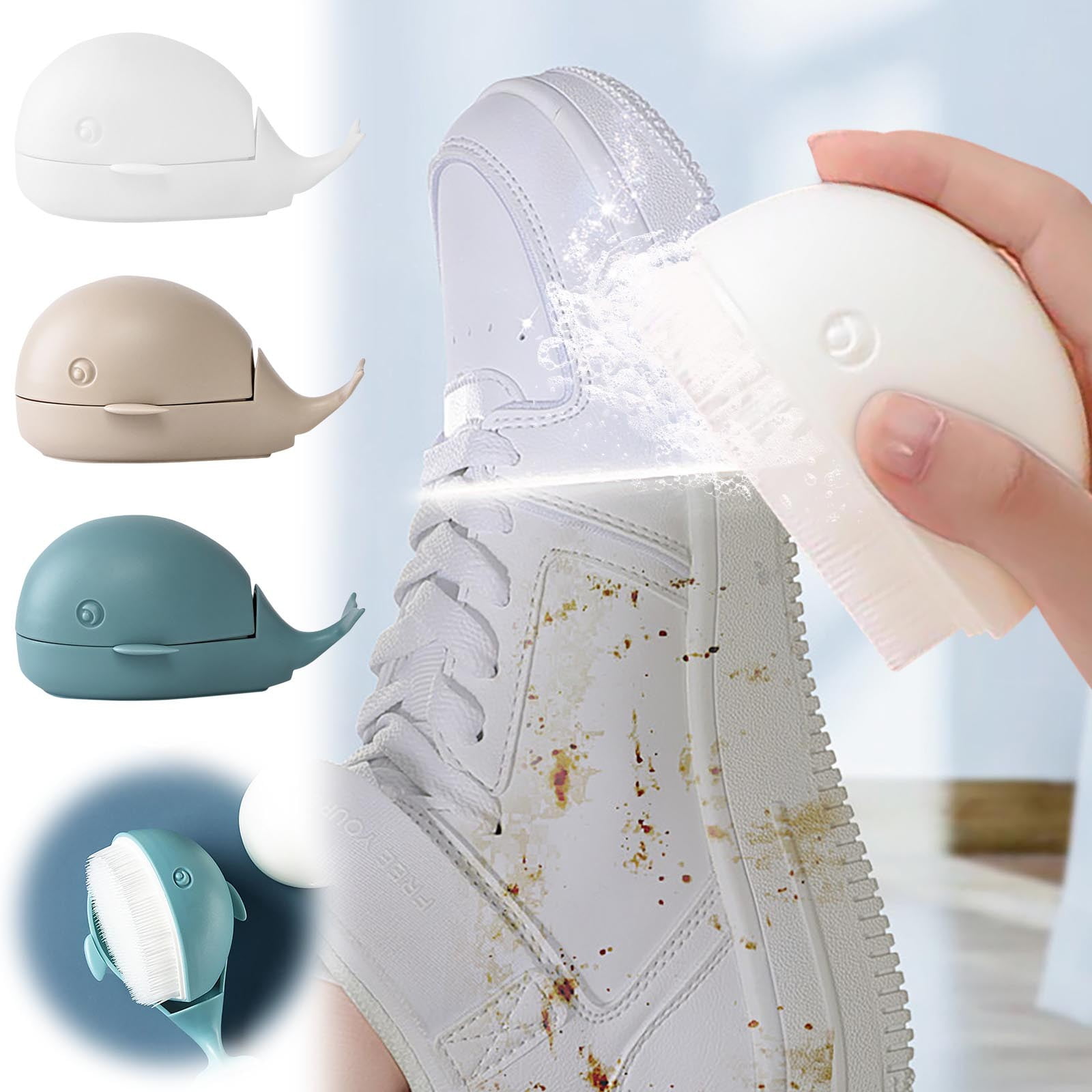 Laundry Brush | Whale Design Multipurpose Shoe Scrubber | Gentle No ...