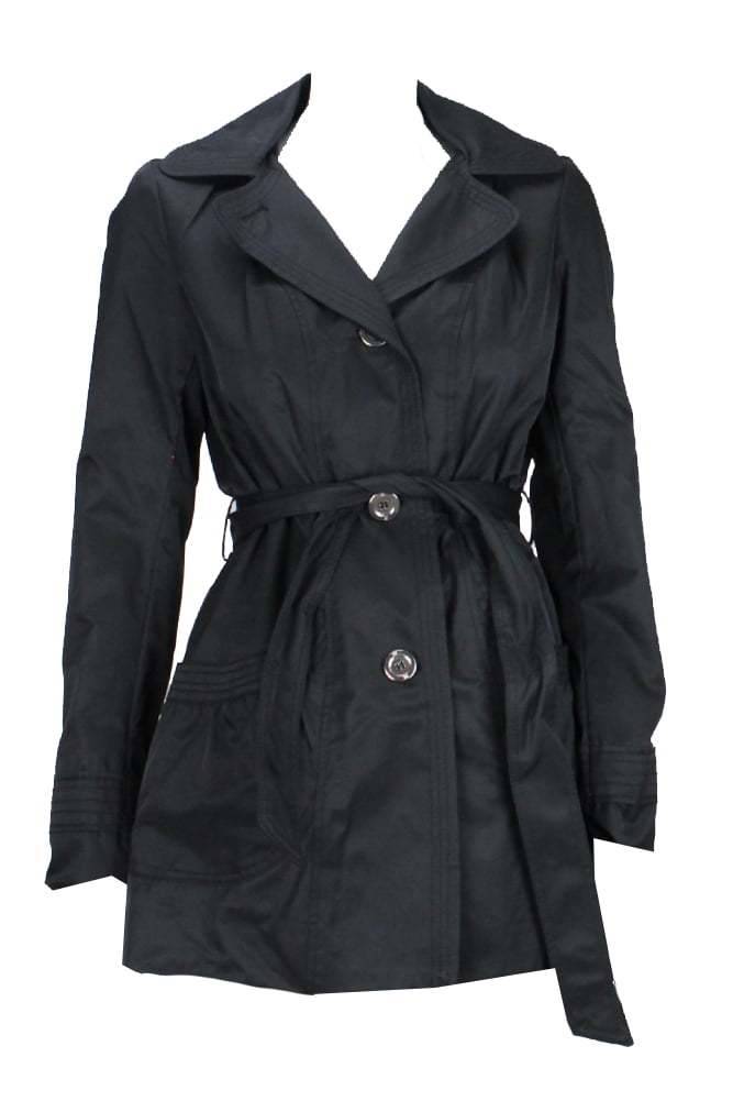 Laundry By Design Black Trench Coat M - Walmart.com