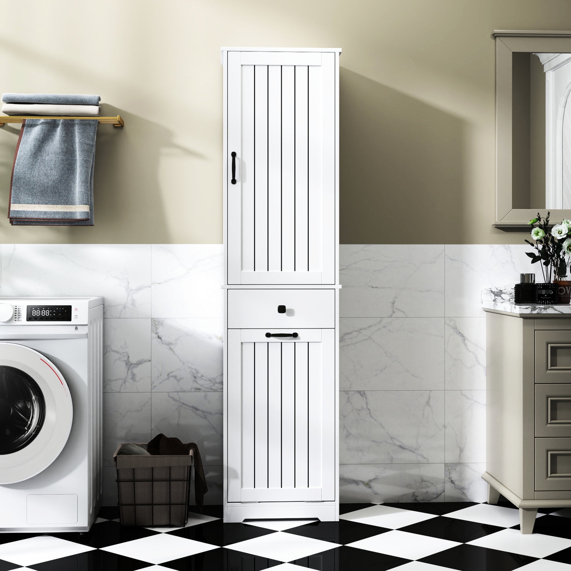Laundry Cabinet with Storage | Separate Dirty Laundry Easily | 15mm ...