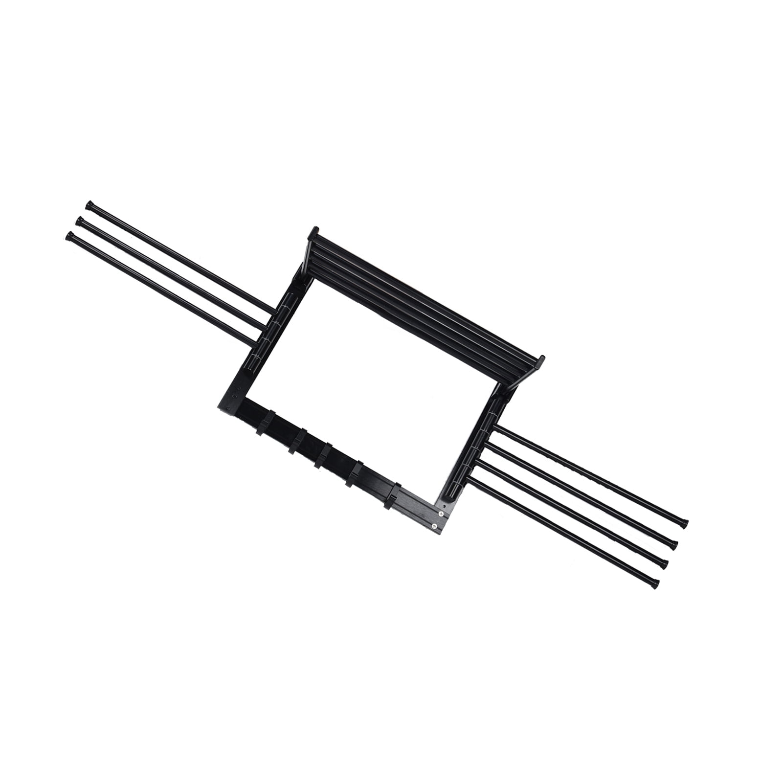 Laundry Clothes Drying Rack Wall Mounted Rotating Towel Rack with Hooks ...