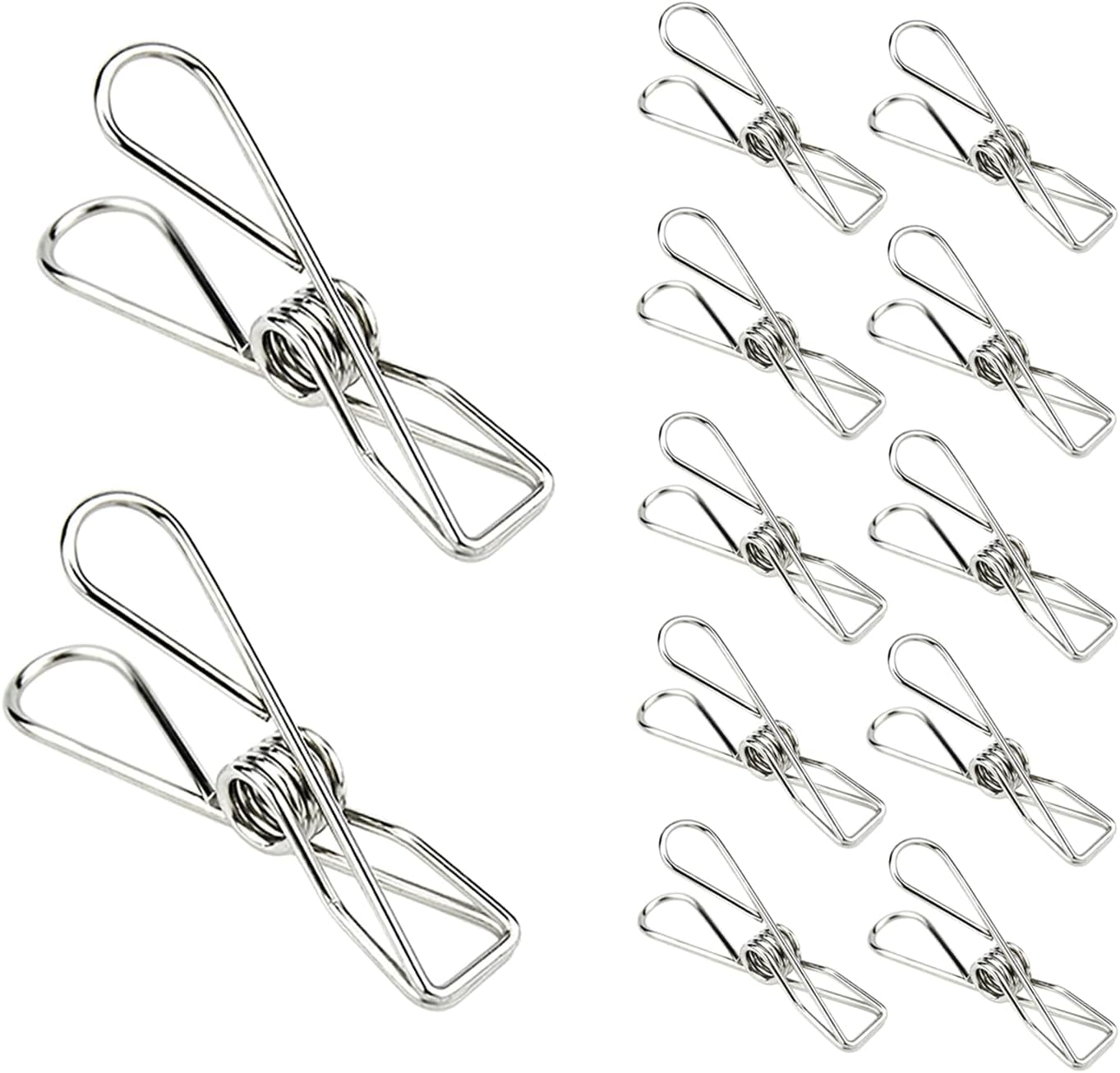 Laundry Clothes Pins Clips 50 Pack, Stainless Steel Heavy Duty Laundry ...