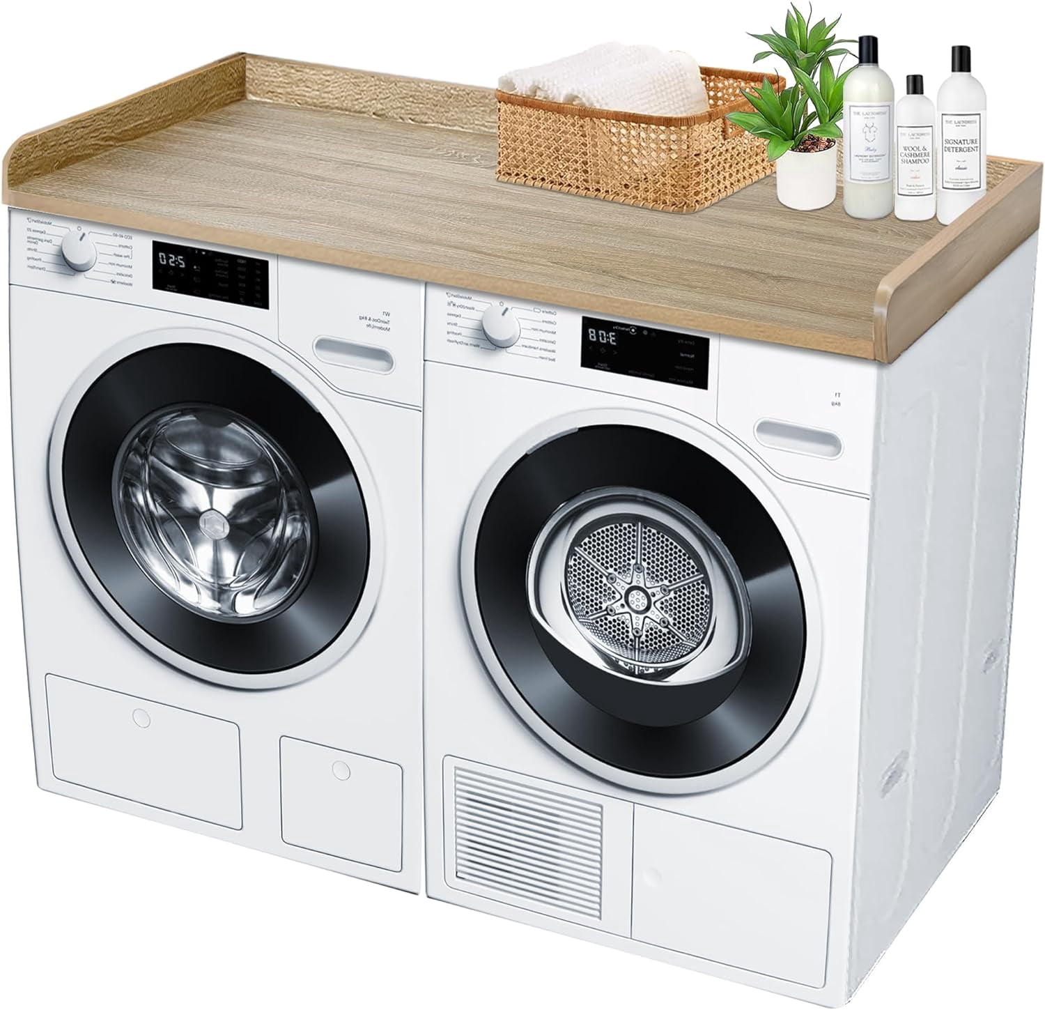 Laundry Countertop Solid Wood Countertop for All Front-Loaded Washing ...